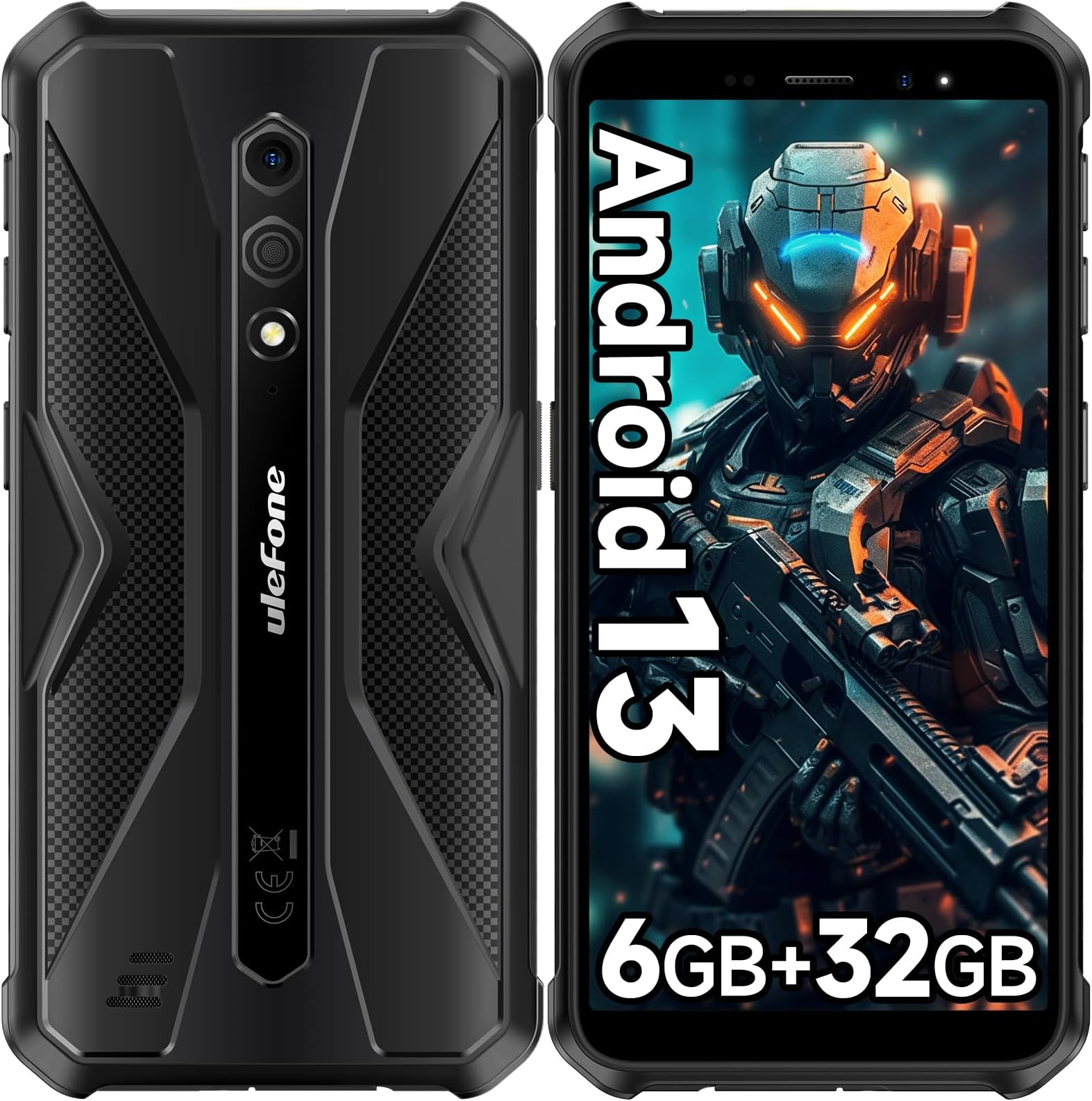 Ulefone Armor X12 Rugged Smartphone Android 13, 6GB + 32GB/256GB SD ...