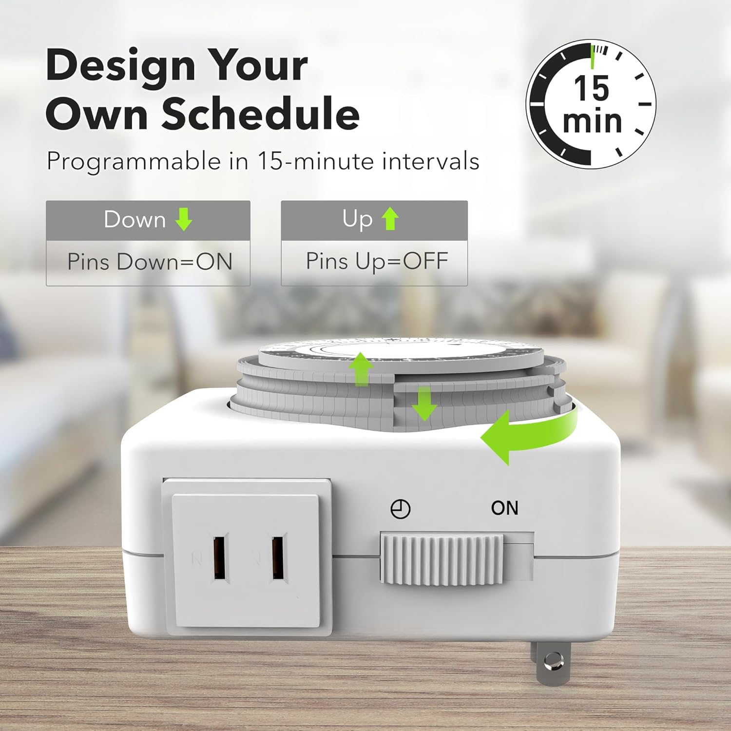 Snapklik.com : Outlet Timer For Electrical Outlets Indoor, 24 Hour ...