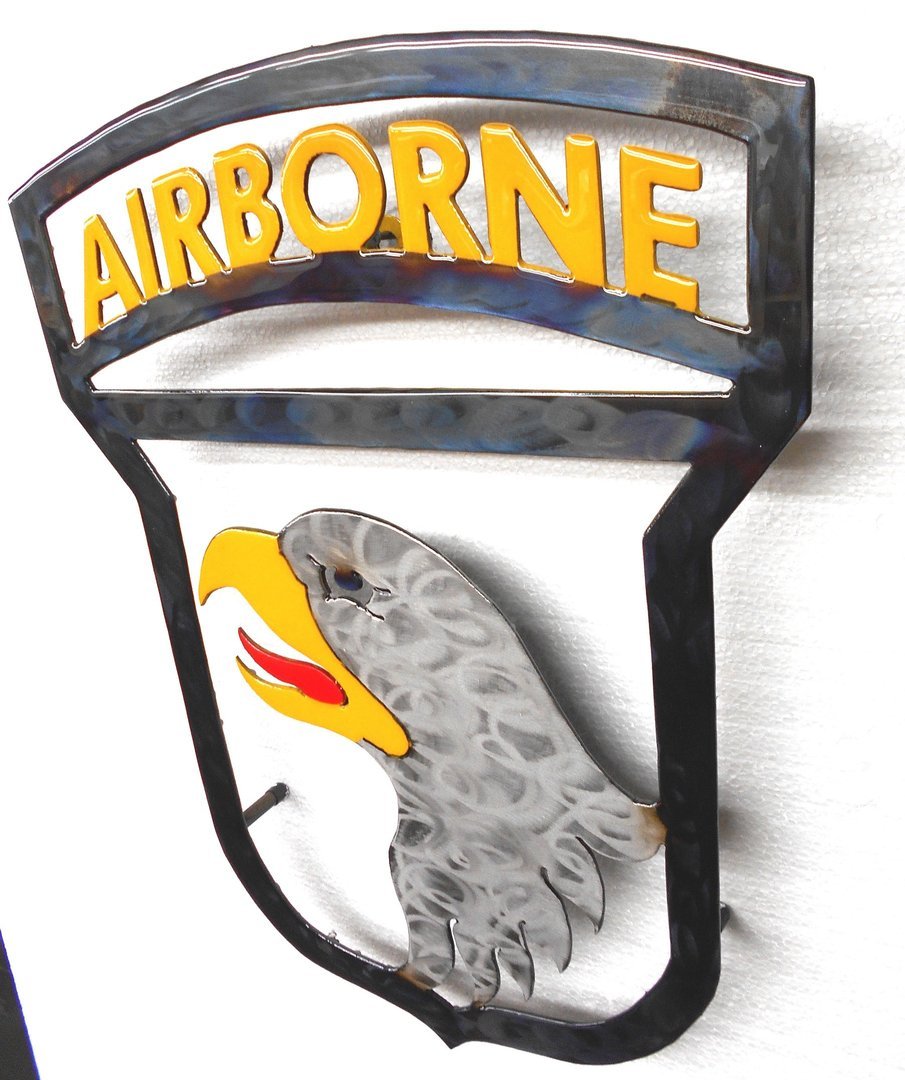 Amazon.com: 101st Airborne Liquid Metal Sign: Wall Art