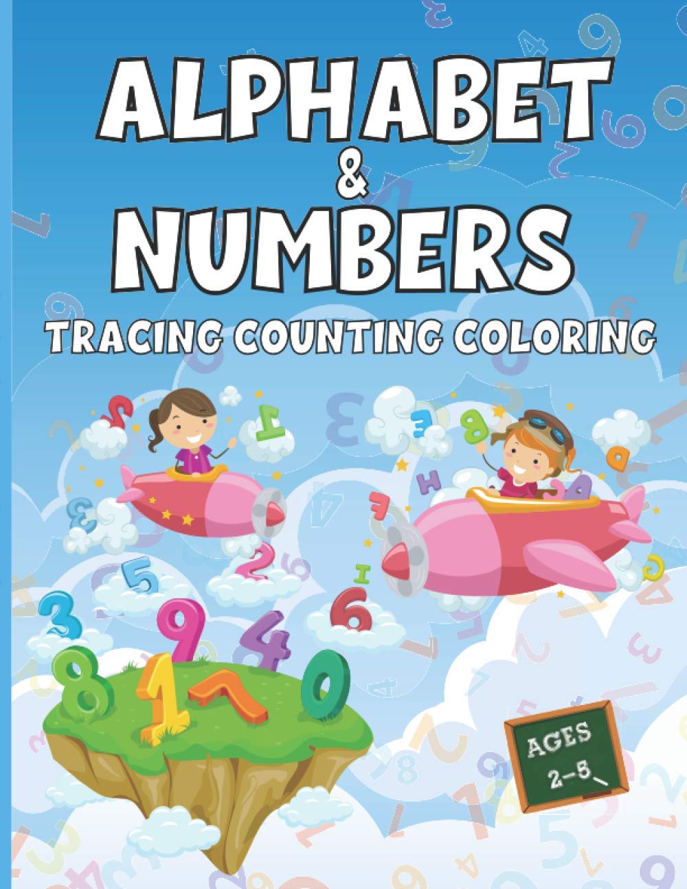 Alphabet And Numbers Tracing Counting Coloring Worksheets 2 5 Letter ...