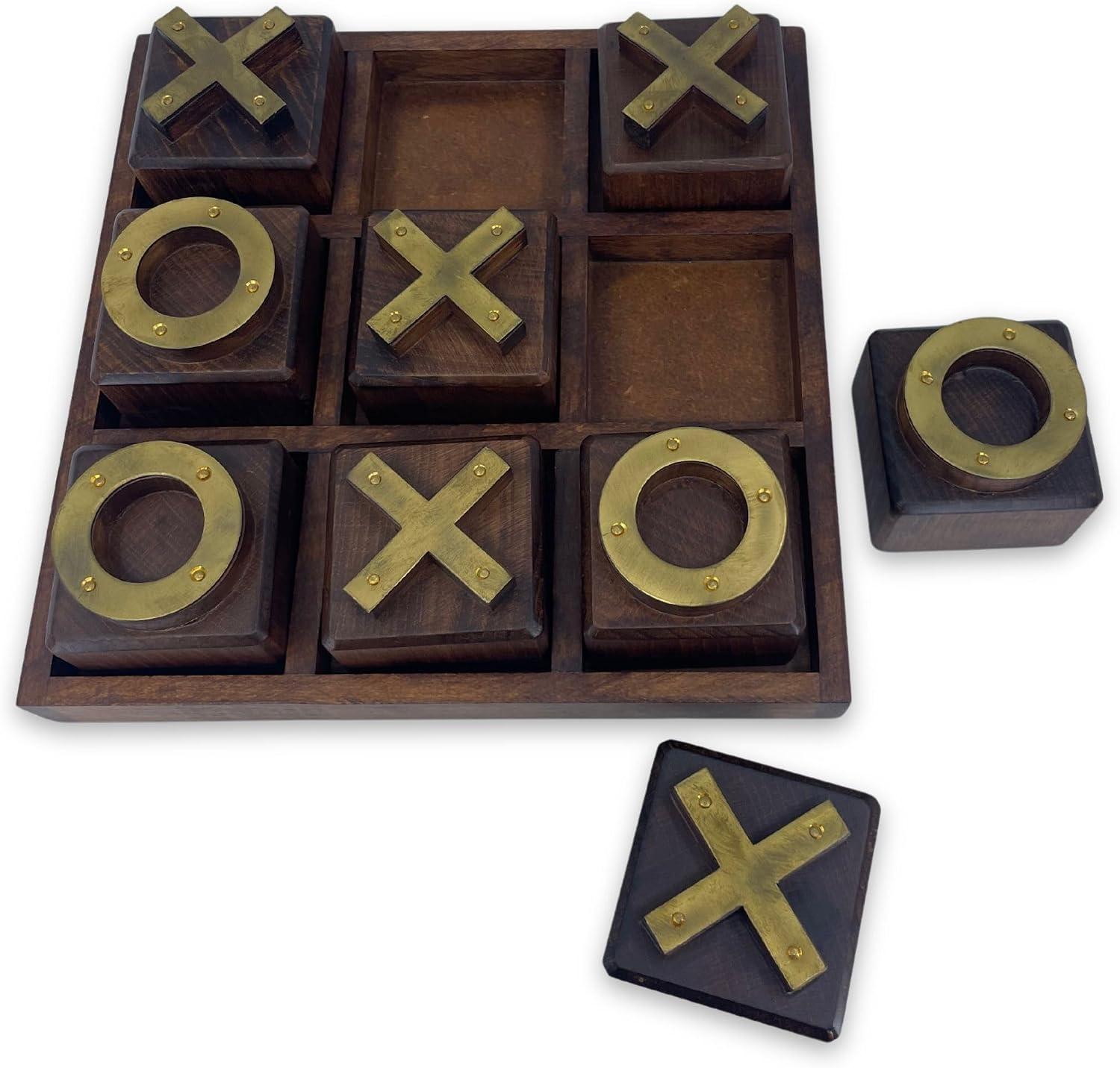 Amazon.com: EISCO - Handcrafted Tic Tac Toe Game - Table Decor, Tic-tac ...