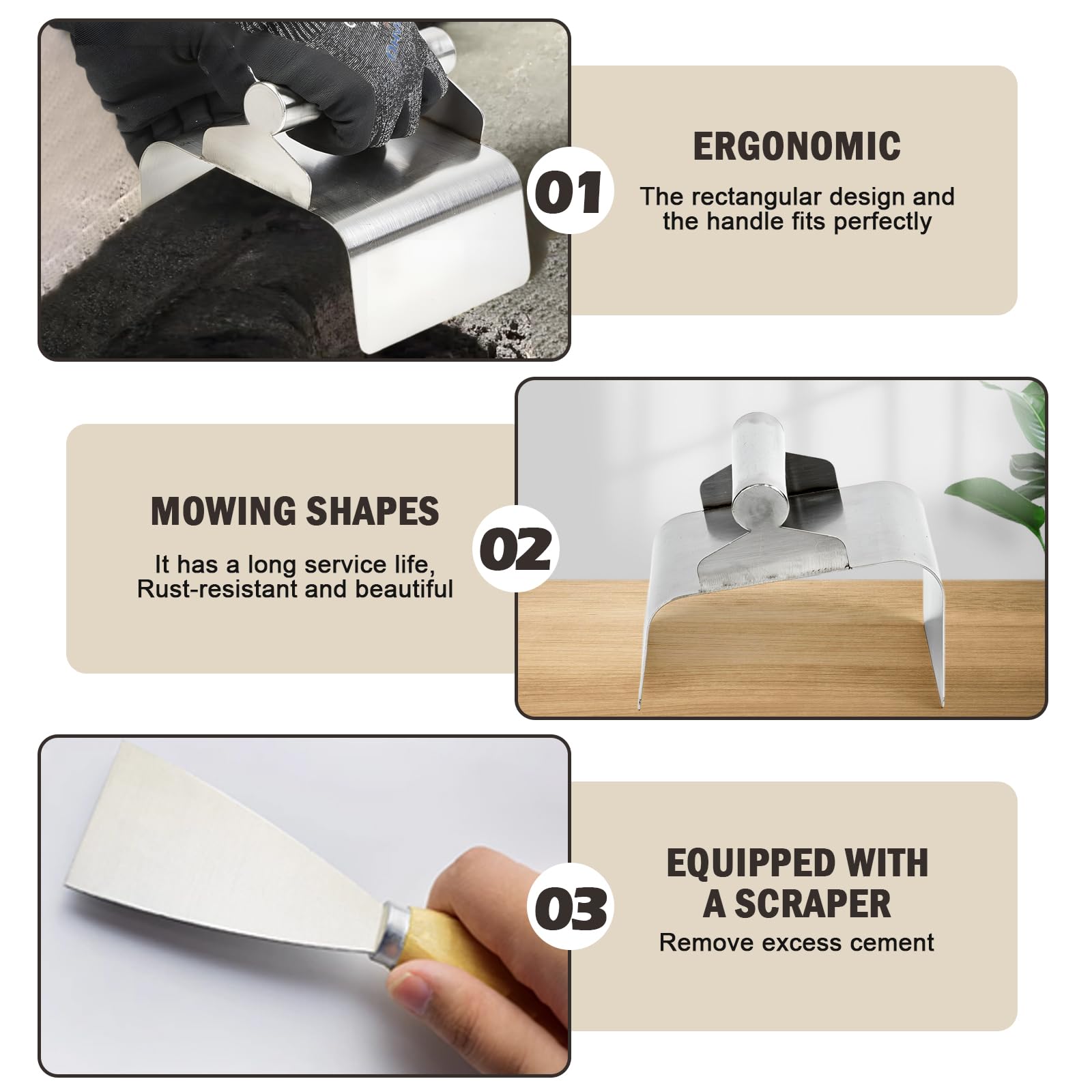 Snapklik.com : Concrete Curb Trowel Edger, Concrete Curbing Trowel ...