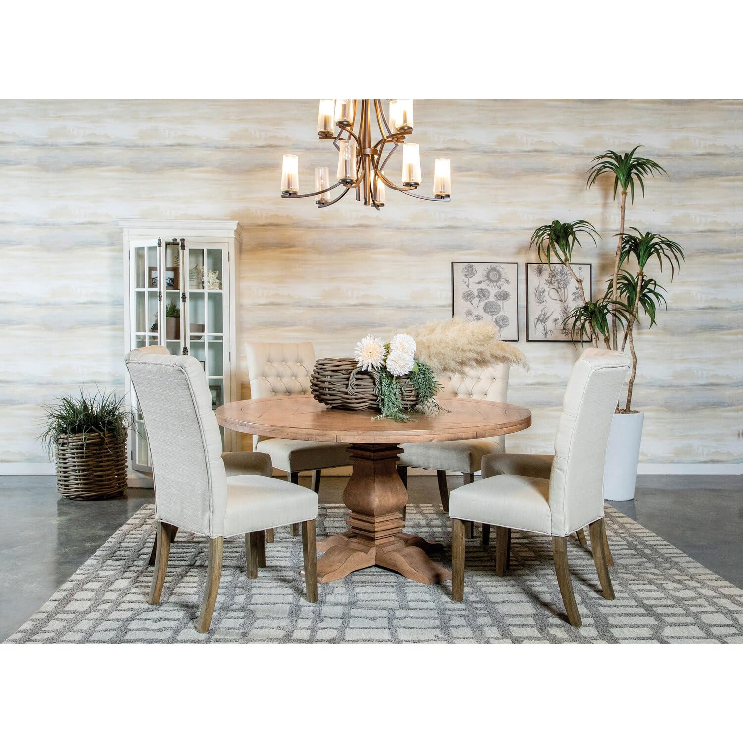 Amazon.com - Coaster Home Furnishings Florence 7-Piece Round Dining ...