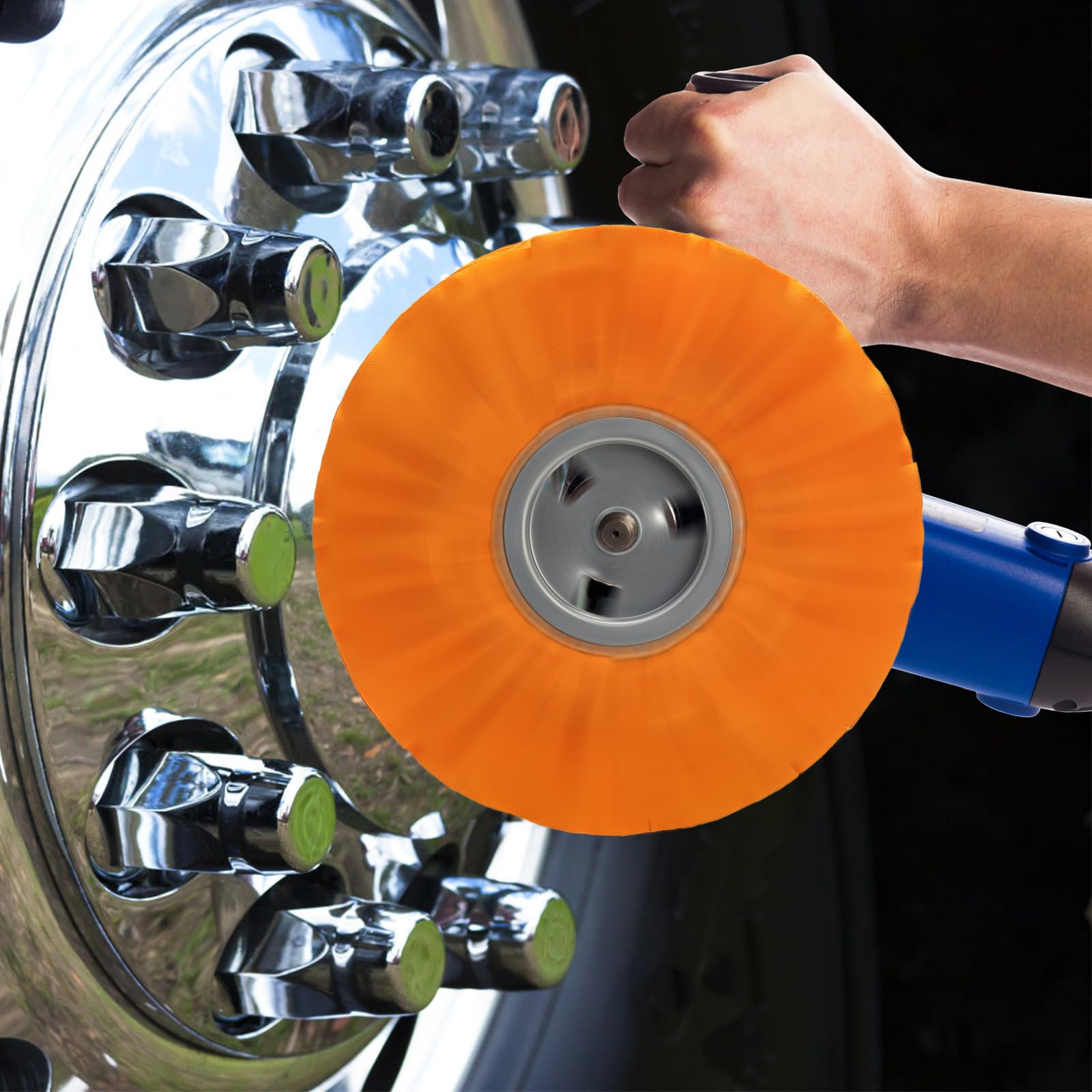Snapklik.com : 2 Pack 10" Orange Airway Buffing Wheel, 5/8 Arbor Hole ...