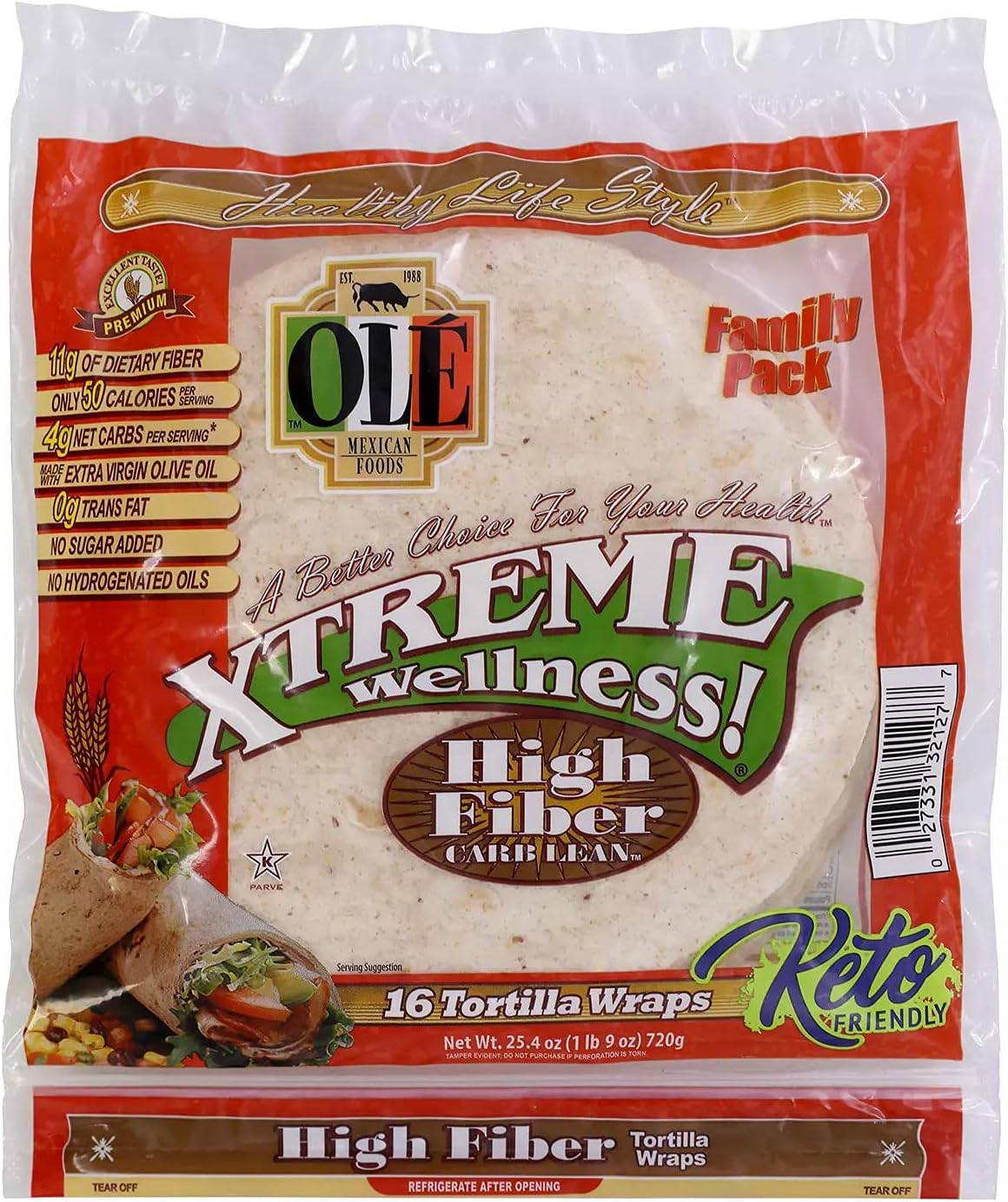 Amazon.com: Ole Mexican Foods Xtreme Wellness High Fiber Low Carb Keto ...