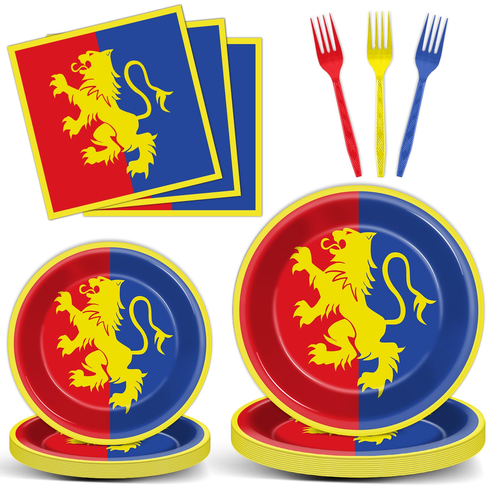 Amazon.com: 96PCS Medieval Party Plates and Napkin Medieval Fantasy ...