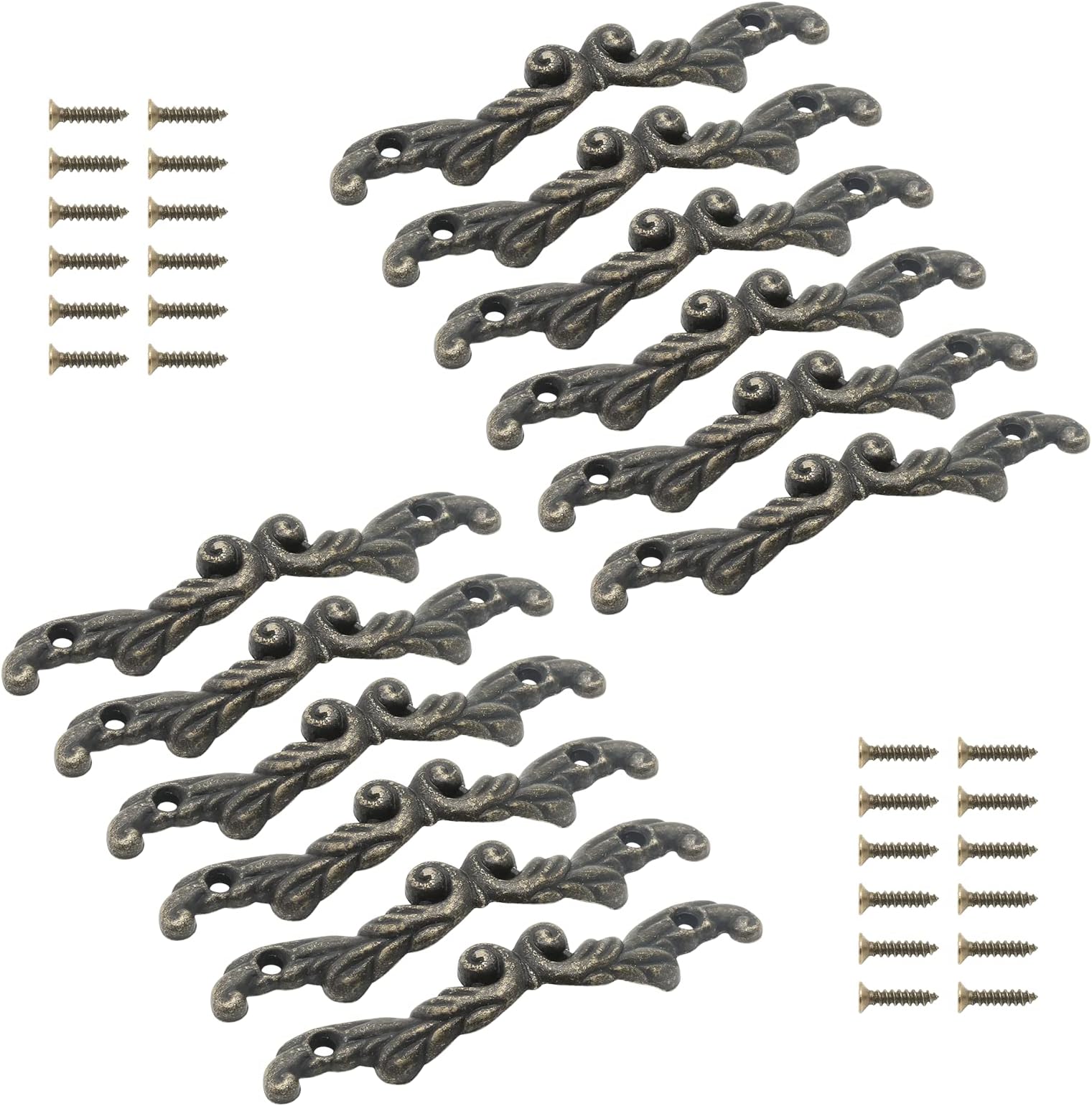 Jiozermi 12 Pcs Bronze Drawer Pulls 3 inch, Antique Cabinet Handles ...