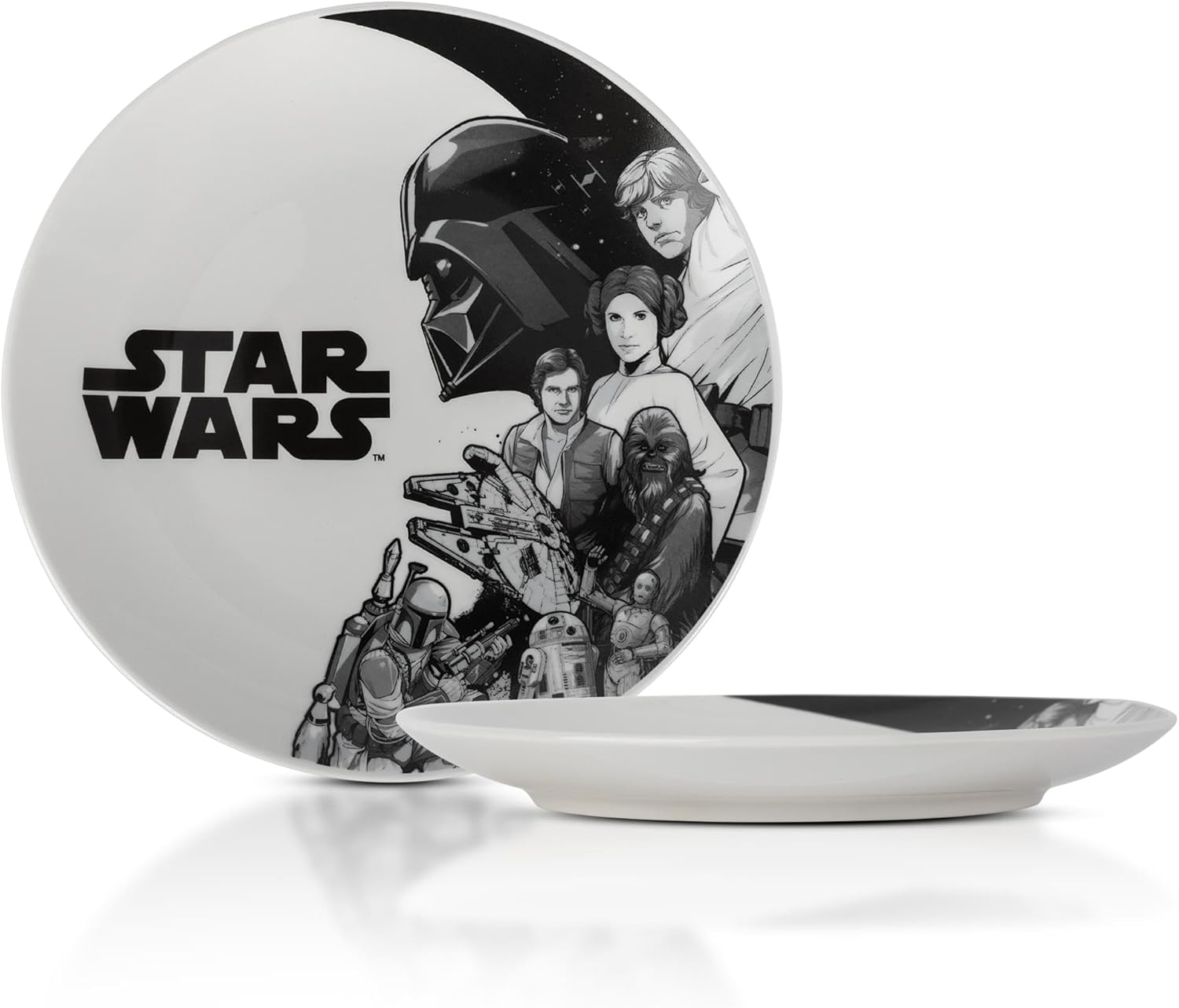 Amazon.com | Silver Buffalo Star Wars Coupe Ceramic Plate Featuring ...