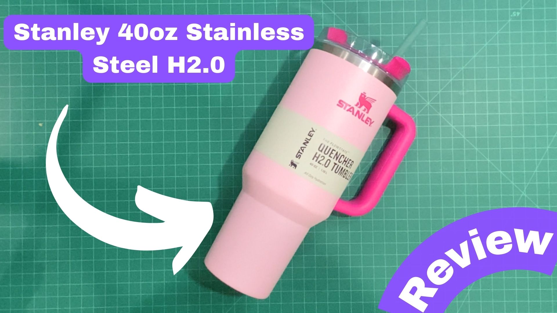 Watch Stanley 40oz H2.0 FlowState Quencher Tumbler Flamingo Review on ...