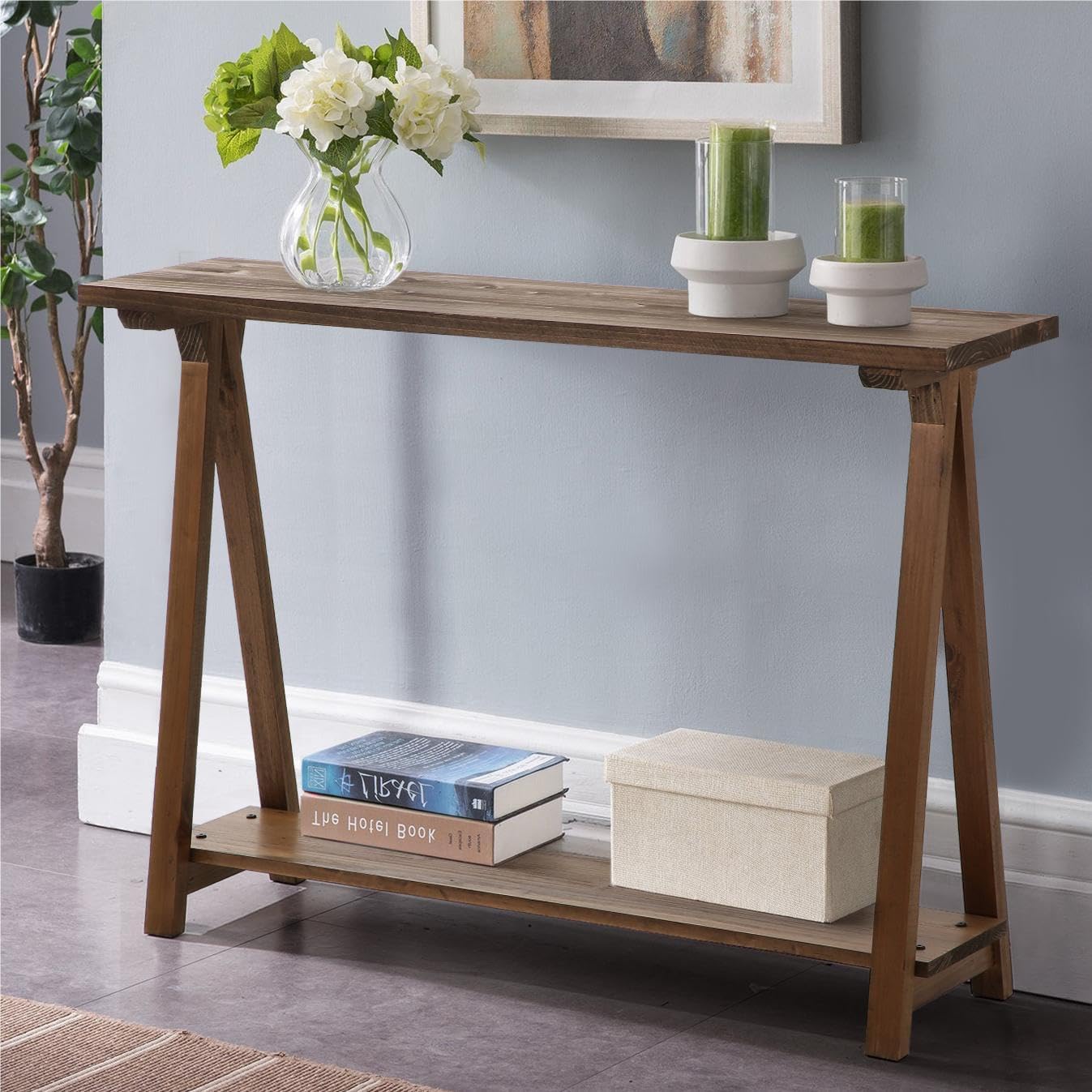 Amazon.com: HOKYHOKY Solid Wood Console Tables - 43.3" Pinewood ...