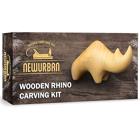 NEWURBAN Wood Carving Kit for Beginners - Whittling kit with Rhino ...