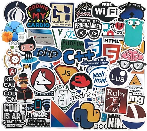 Amazon.com: Developer Programming Stickers, Internet Software Stickers ...