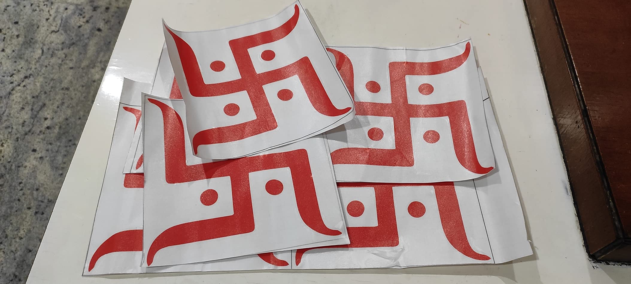 Buy Techgifti™ Religious Vinyl Diwali Navratri Occasion Swastik Wall ...