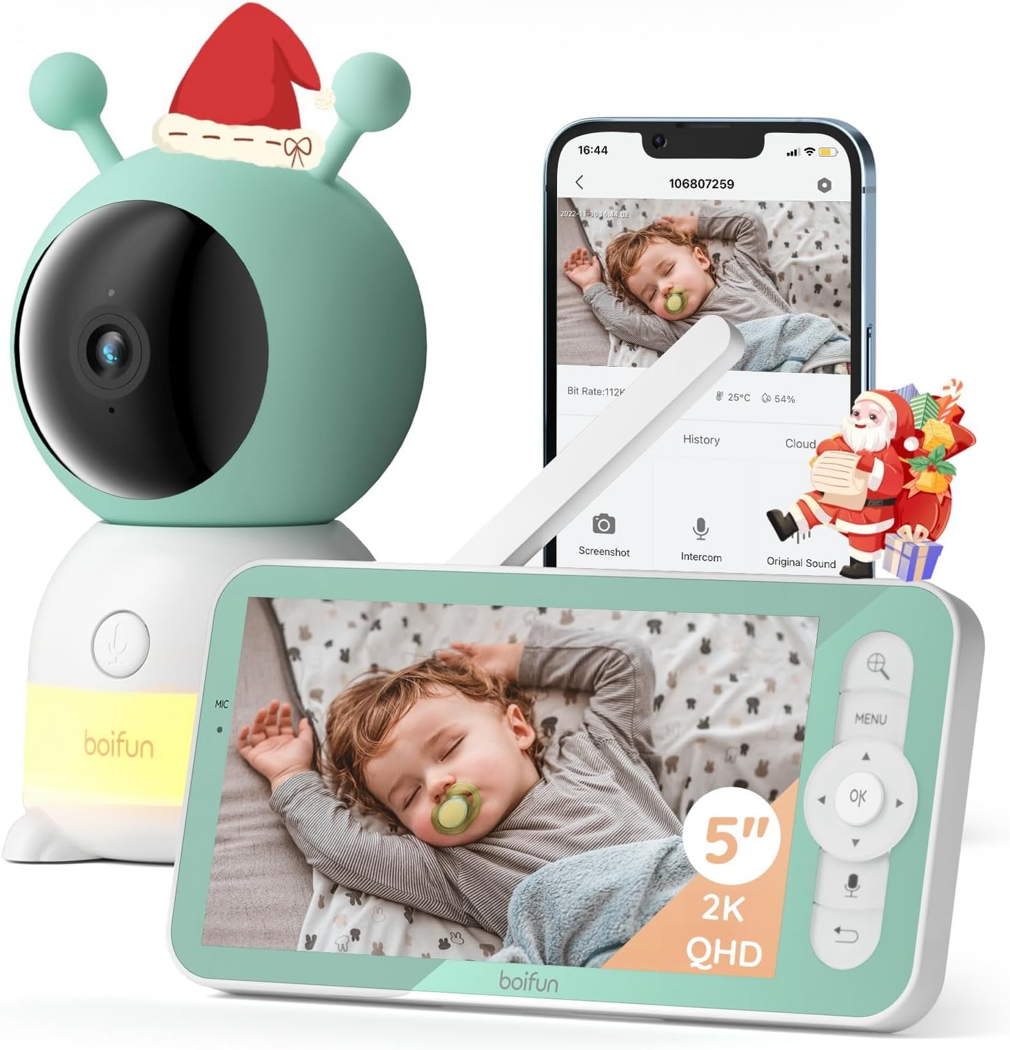 Amazon.com: ieGeek Baby Monitor with 2K Camera and Audio - Video ...