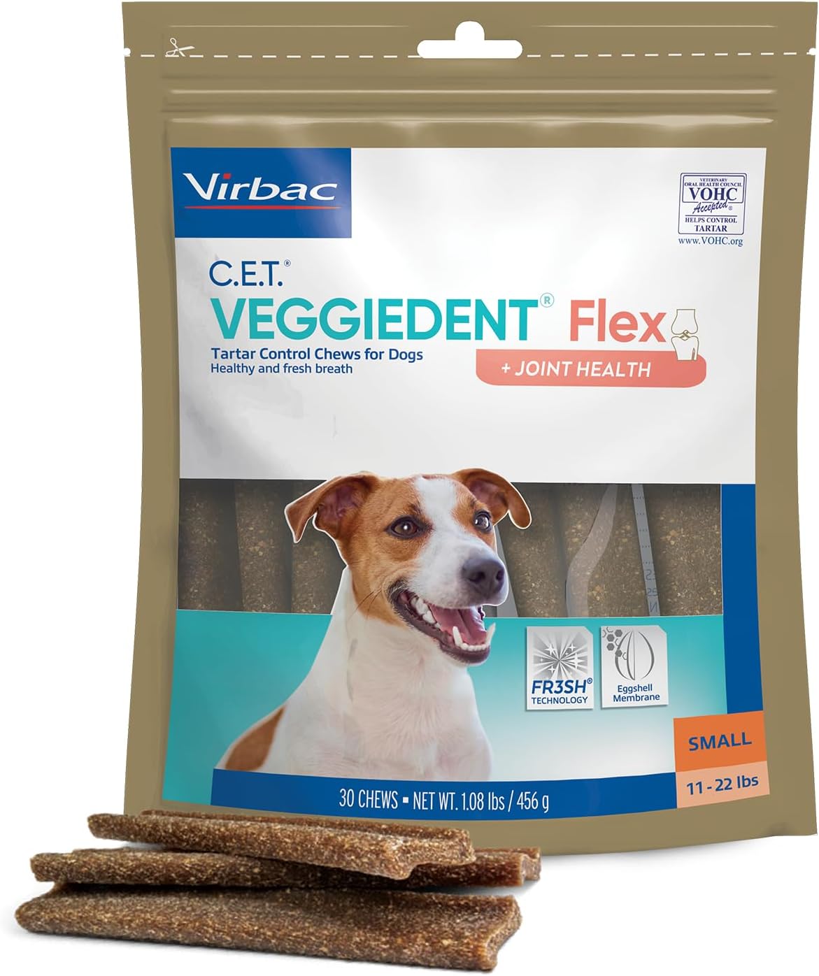 Amazon.com : Virbac C.E.T. VEGGIEDENT Tartar Control Chews for Dogs ...