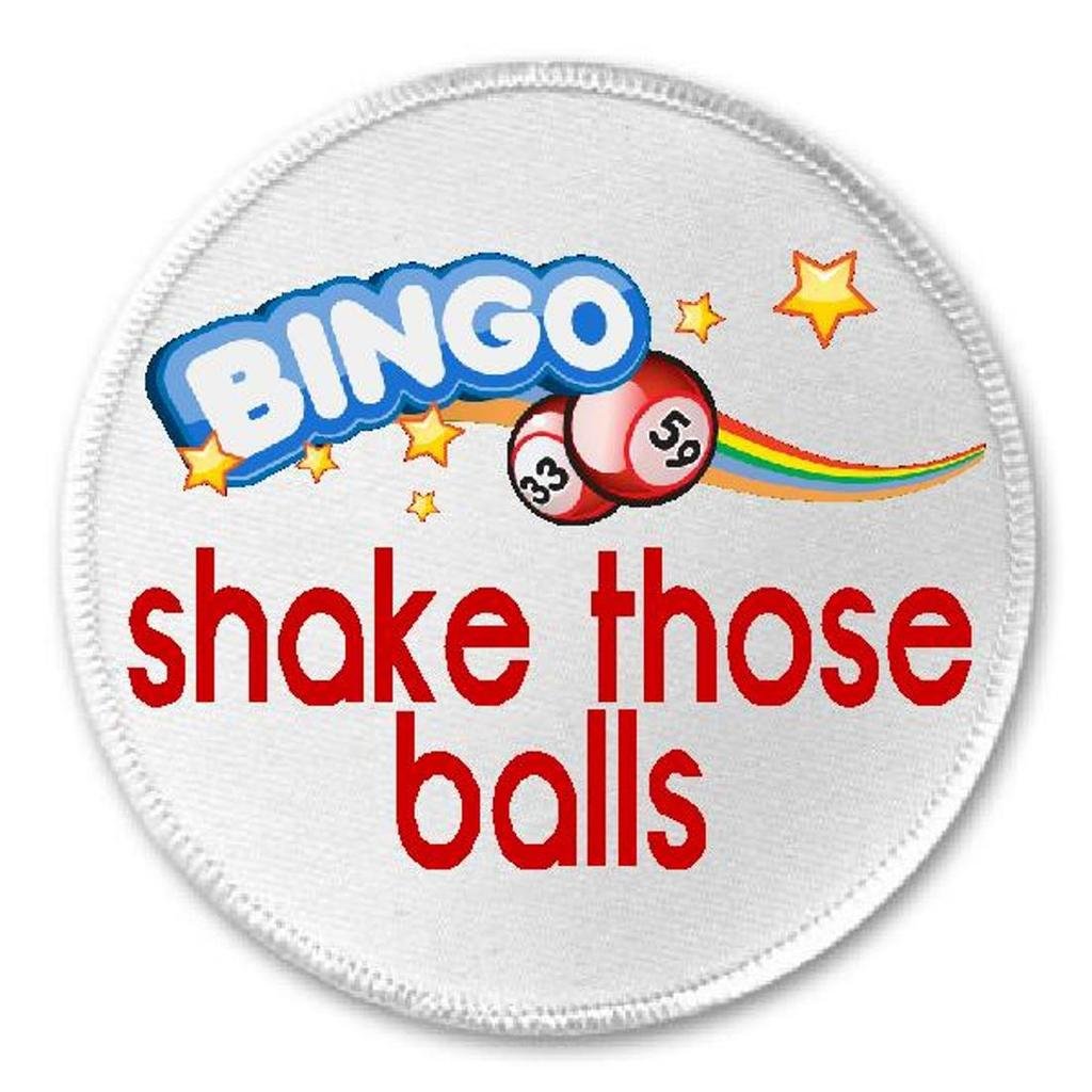 Amazon.com: Bingo Shake Those Balls - 3" Sew/Iron On Patch Lucky Number ...