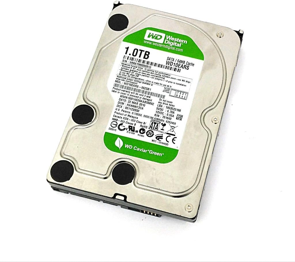 Amazon.com: Western Digital Caviar Green WD10EARS Hard Drive - 1 TB ...
