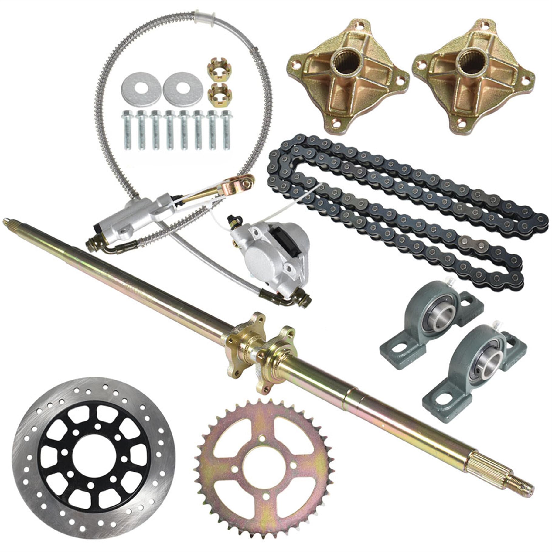 Amazon.com: TJHSM 44 Rear Live Axle Assembly Kit Rear Axle Pillow ...
