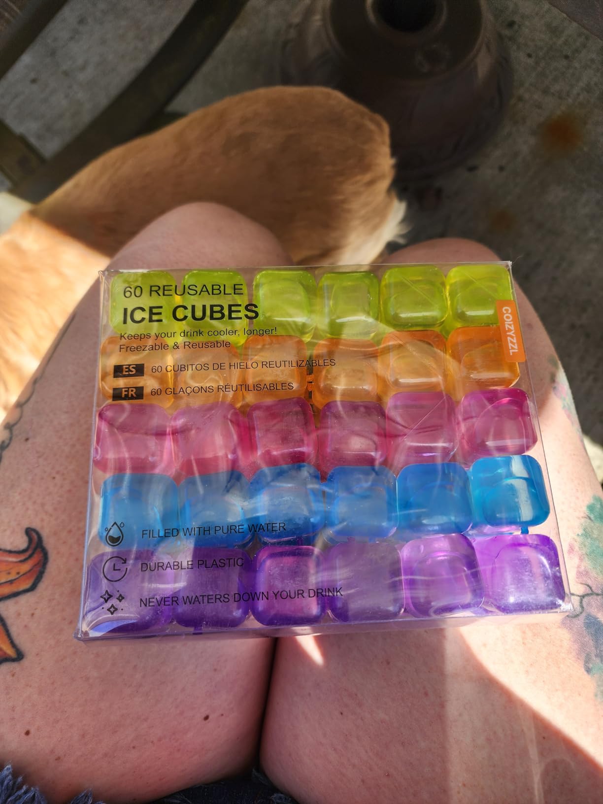 Amazon.com: COIZYZZL Reusable Ice Cubes - Quick Freeze Clear Plastic ...