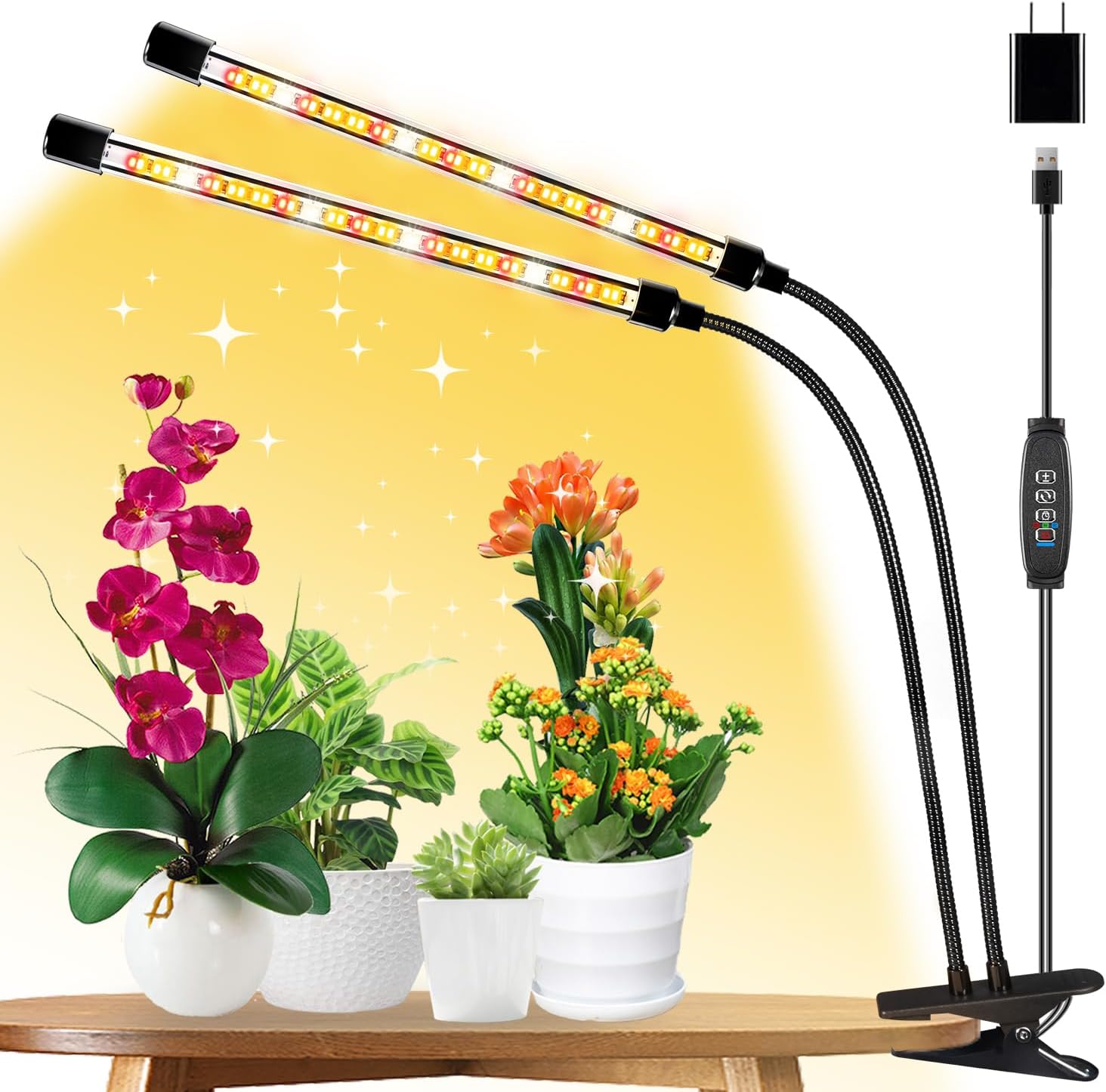 Amazon.com: JINHONGTO 2024 Upgraded Plant Light, 1000 Lumen Clip On ...