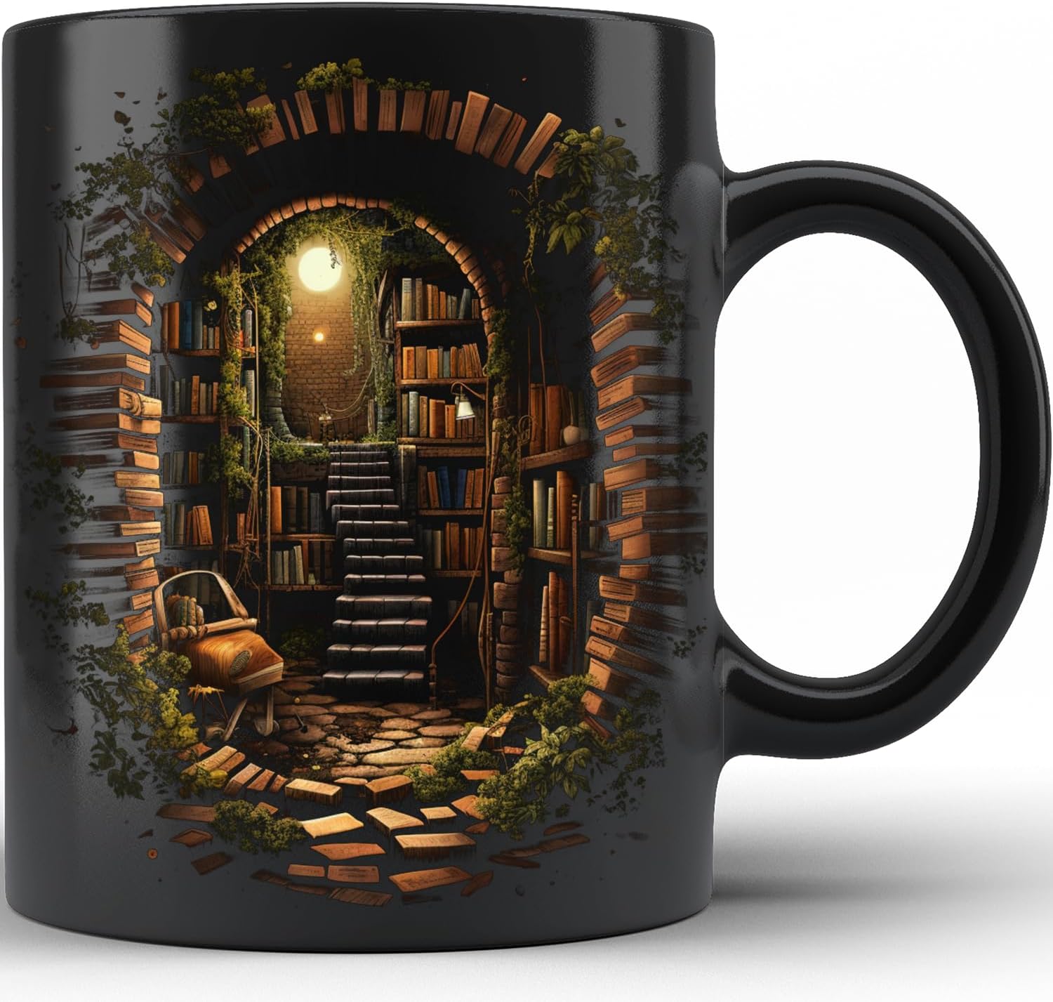 Amazon.com: Vintage Bookshelf Mug For Women Men Book Lovers Gifts ...