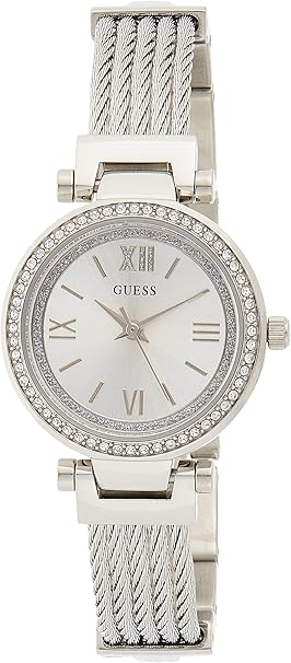 Guess Damen Analog Quarz Uhr mit Edelstahl Armband W1009L1 : Guess ...