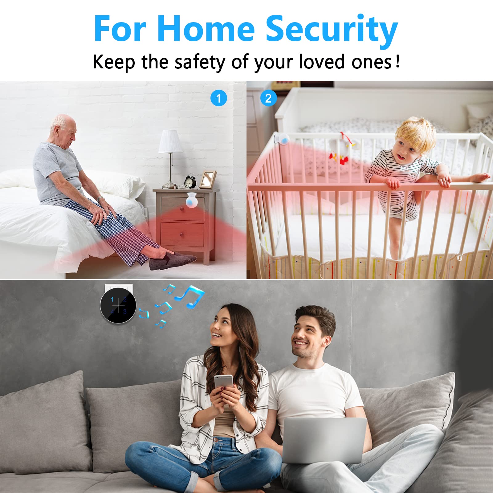 Snapklik.com : SANJIE Motion Detector Alarm Wireless Entry Alert Chime ...
