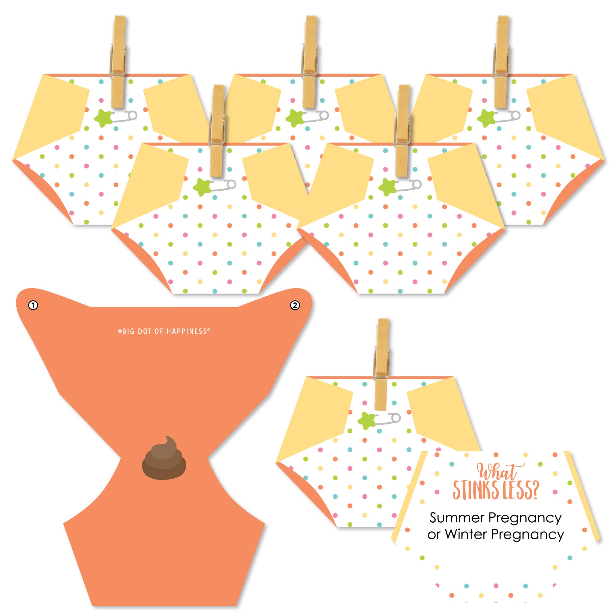 Diaper Invitation Cut Out