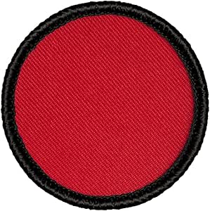 Amazon.com: PATCHTOWN 2" Diameter Round Blank Patch -Red and Black ...