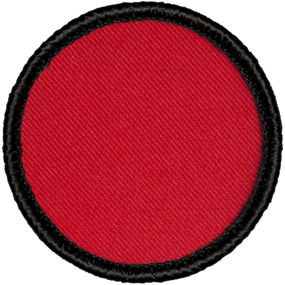 Amazon.com: PATCHTOWN 2" Diameter Round Blank Patch -Red and Black ...