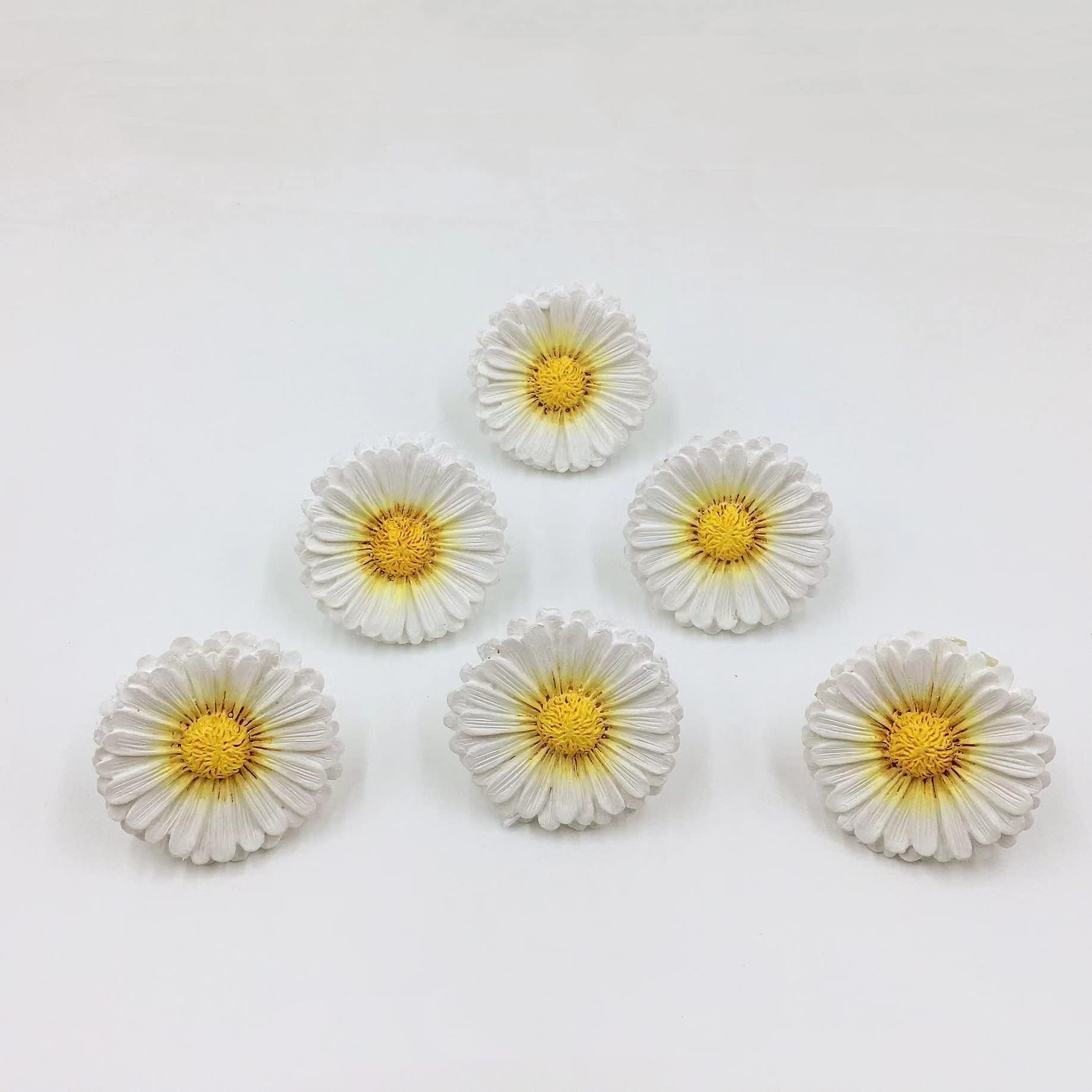 Amyoxu Spring Butterfly Flower Drawer Pulls Resin Hand Painted Cabinet ...