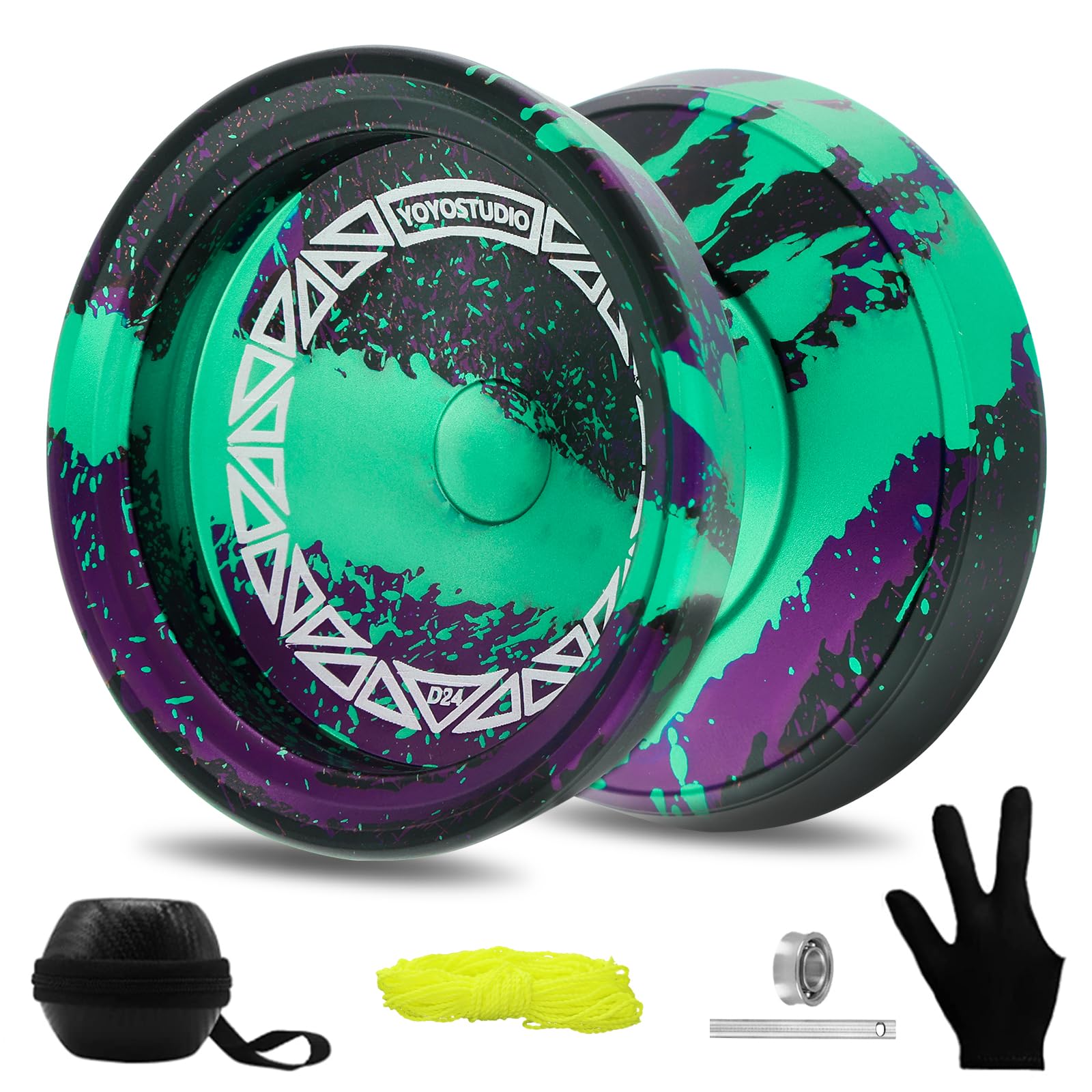 Amazon.com: YOYOSTUDIO Yoyo D24 Finger Spin Yoyo Professional ...