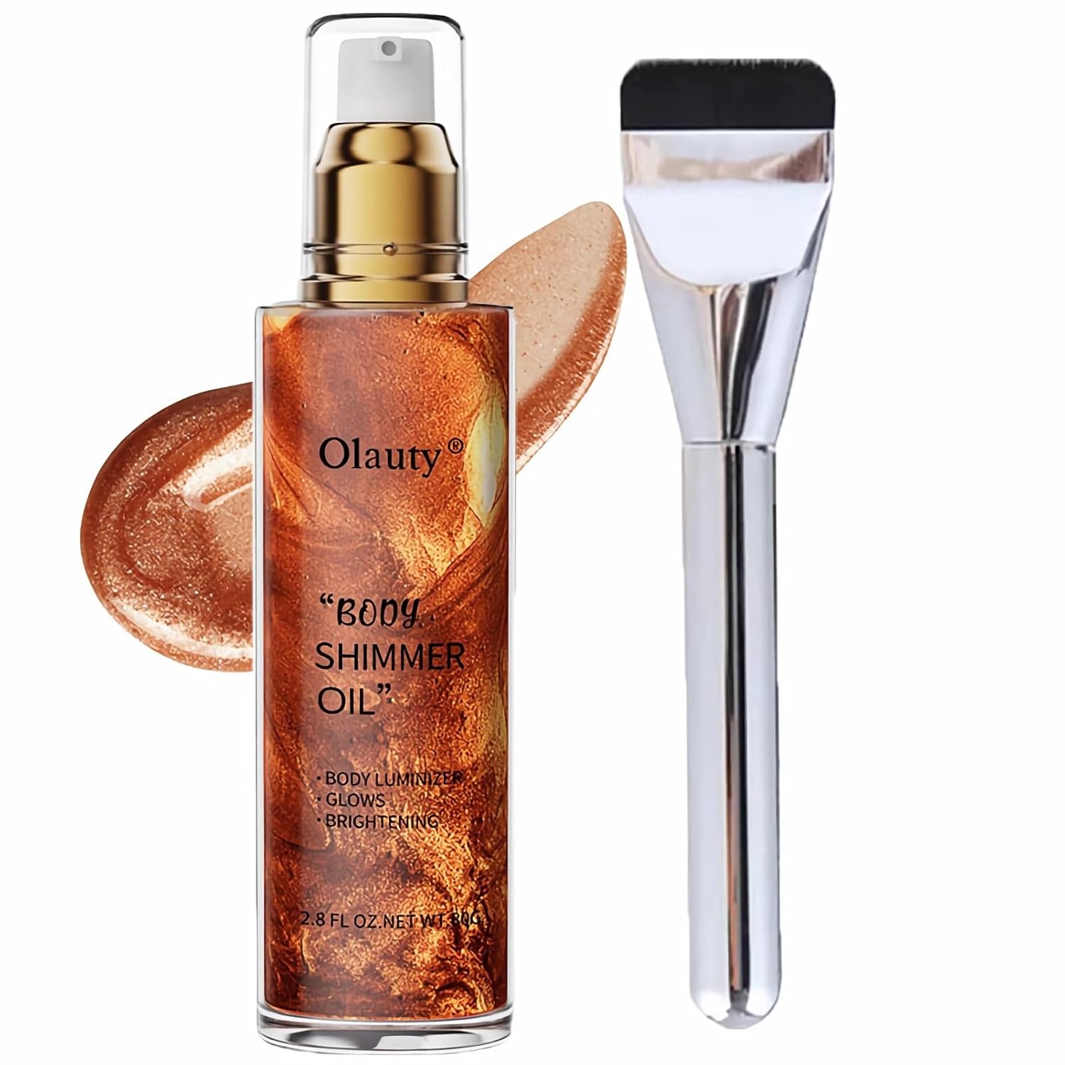 Amazon.com : Shimmer Body Oil,Face & Body Liquid Luminizer Waterproof ...