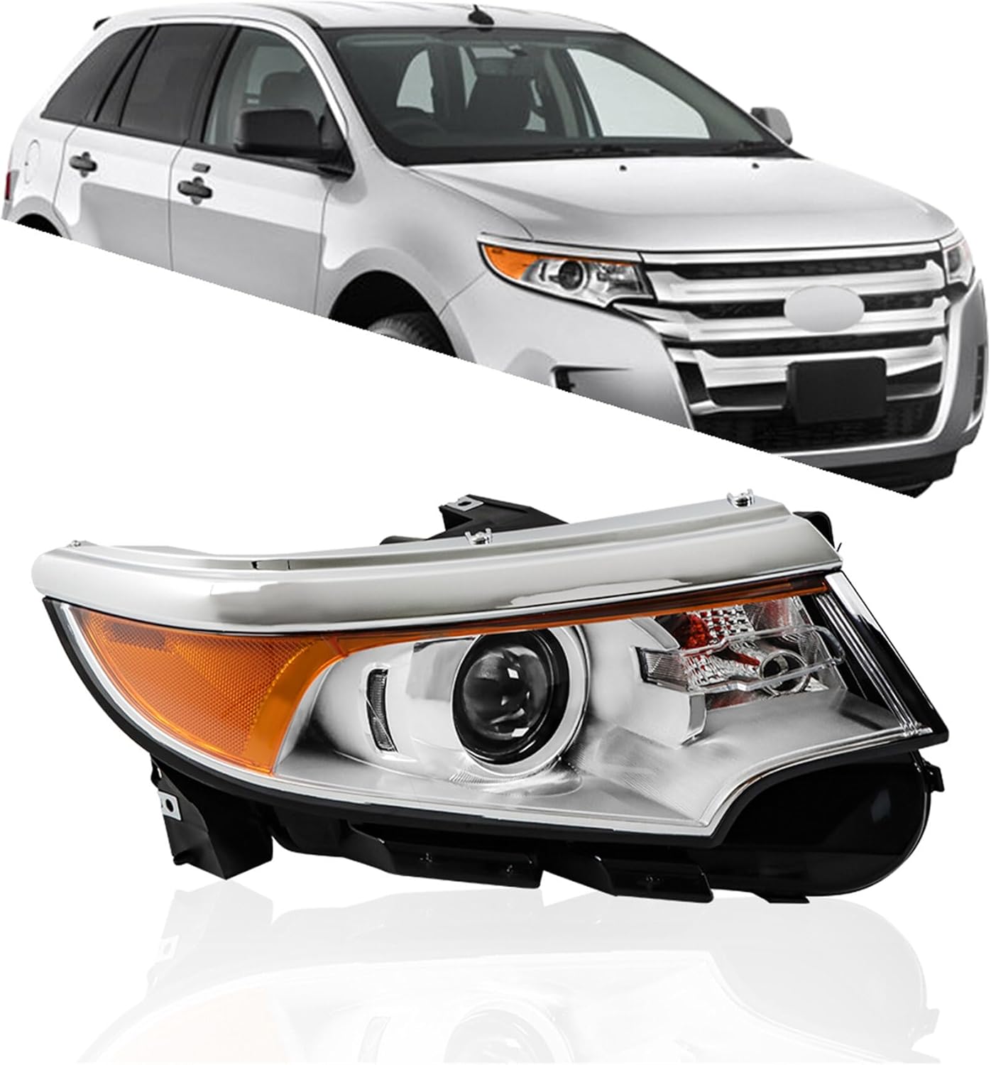 Amazon.com: labwork Headlights Front Lamp Replacement for Edge 2011 ...