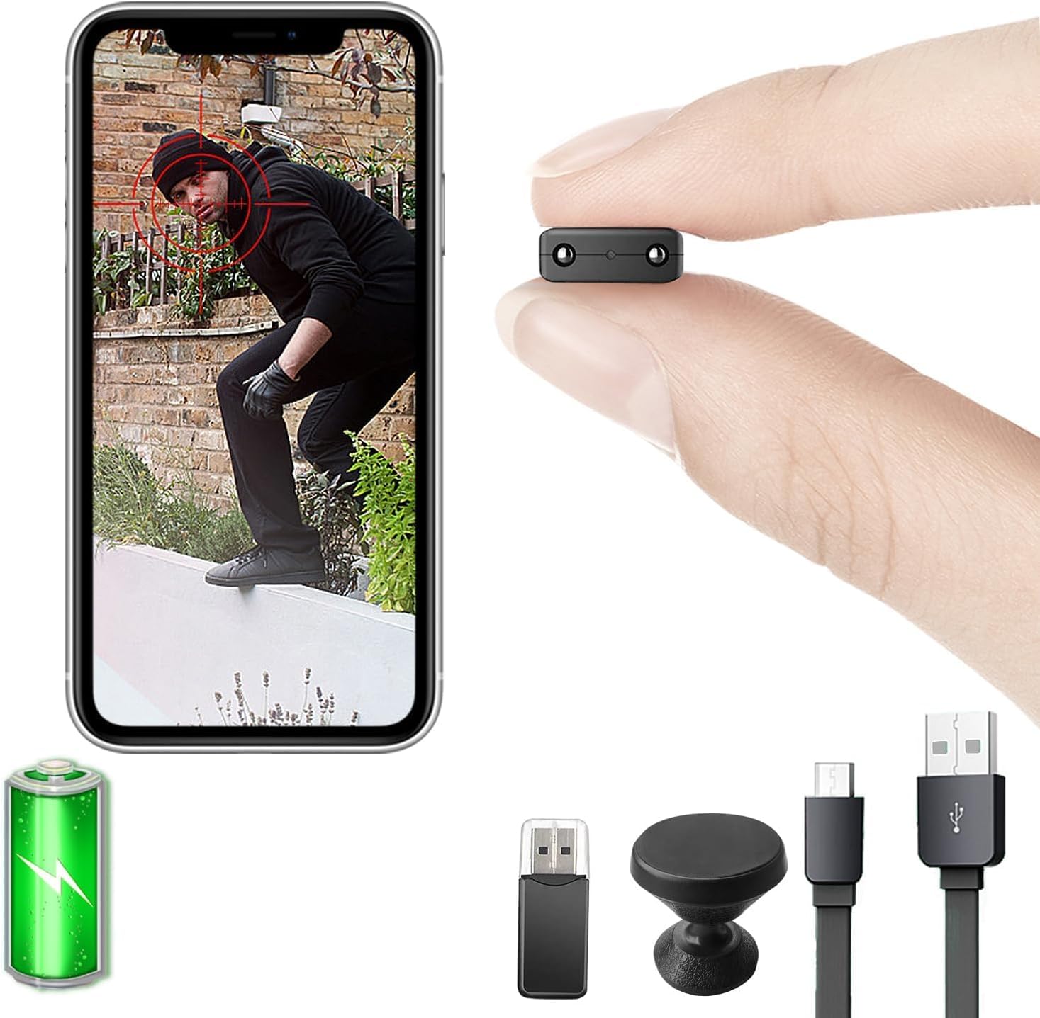 Amazon.com : SCHCWC 【Free 64G】 Smallest Wireless Battery Camera ...