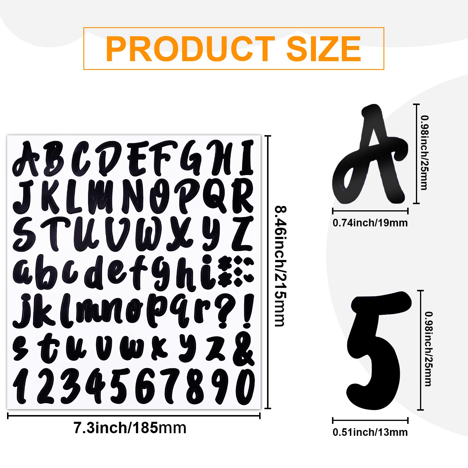Snapklik.com : 10 Sheets Vinyl Letters Stickers Mailbox Numbers Self ...