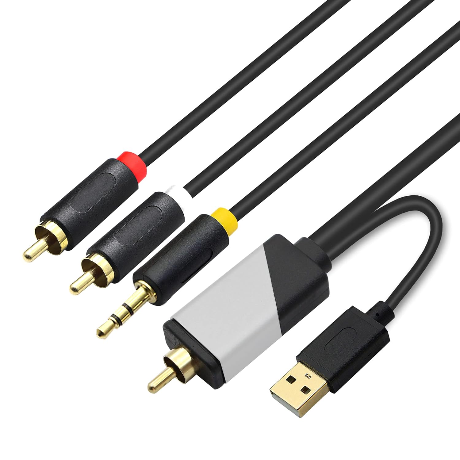Amazon.com: GINTOOYUN USB Coaxial Digital Analog Audio Cable, AUX SPDIF ...
