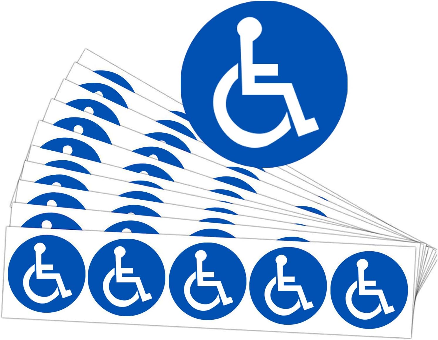 Amazon.com: Disabled Wheelchair Symbol Labels | Handicap Signs Stickers ...