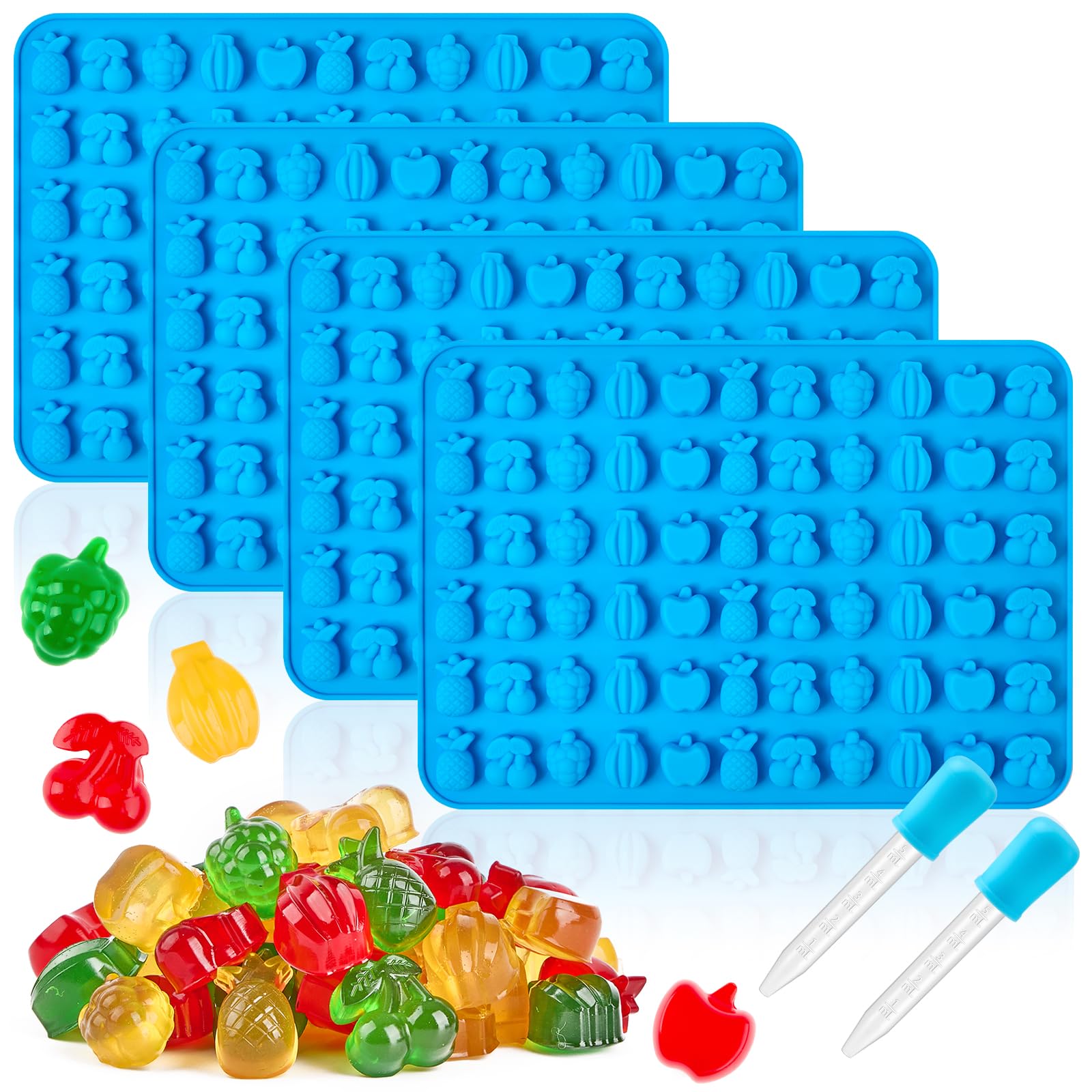 Amazon.com: JOERSH Mini Fruit Snack Molds Silicone Gummy Molds for ...