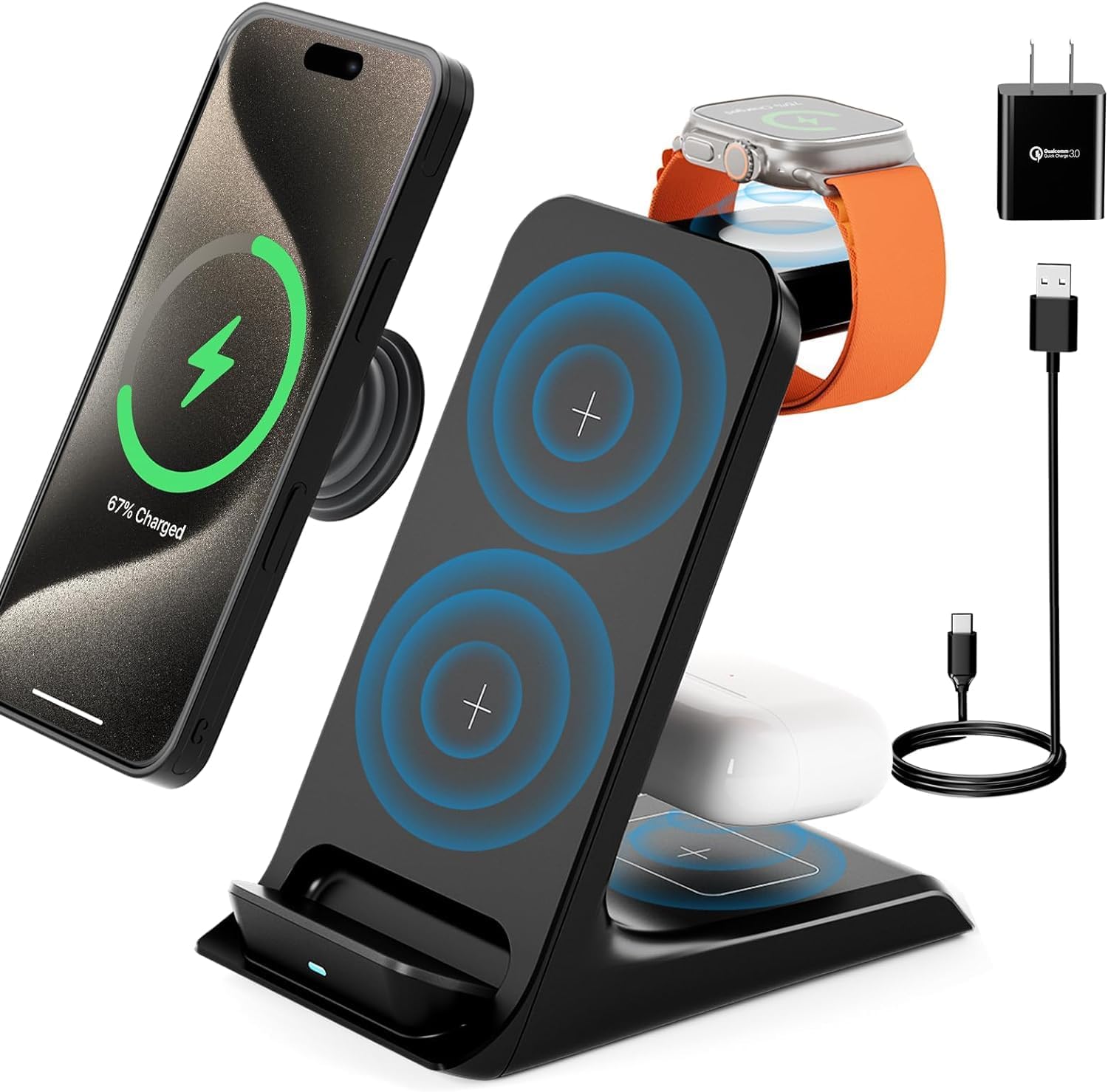 Amazon.com: KPON Wireless Charging Station for Popsocket/Otterbox 10MM ...