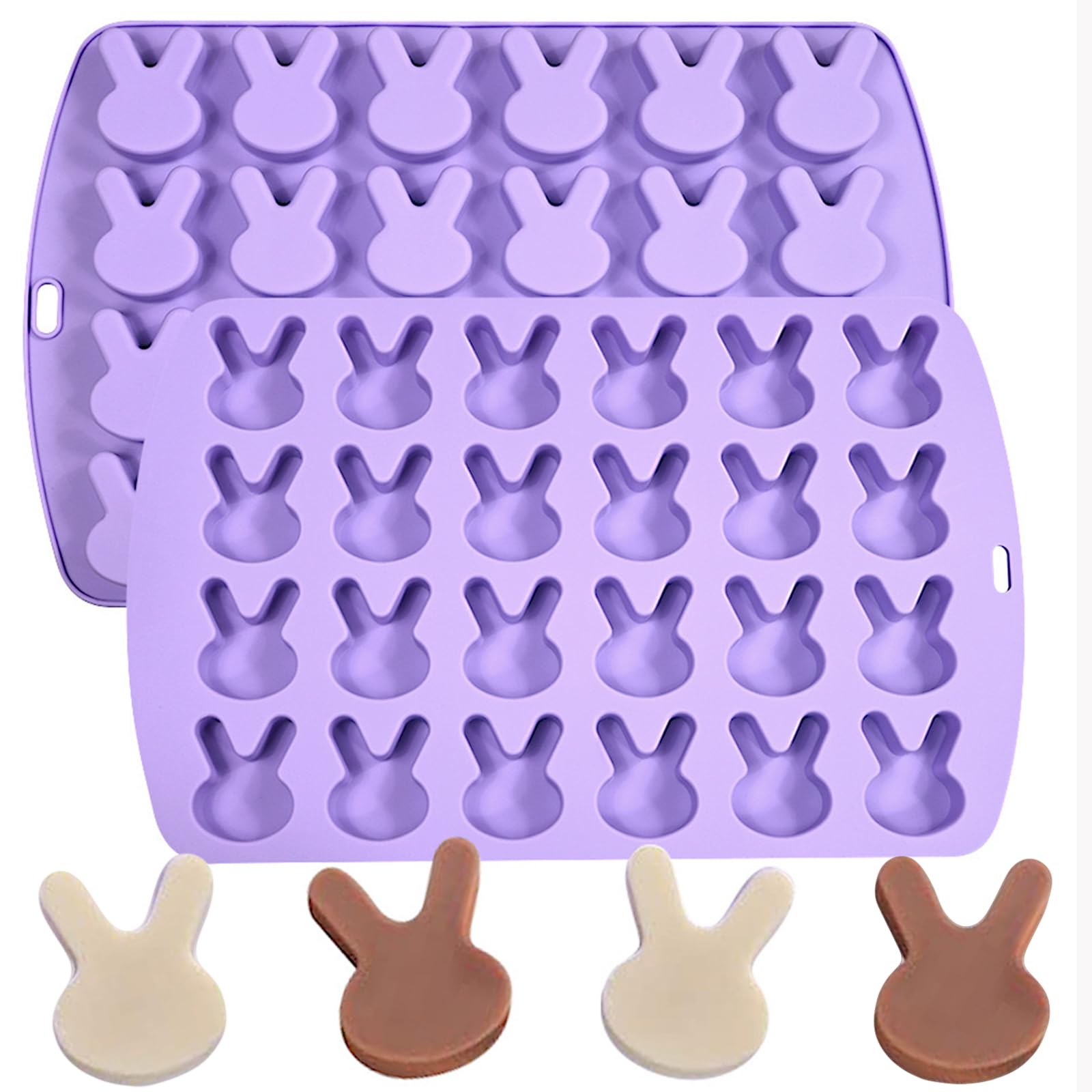 Amazon.com: LLchunyun Easter Bunny Silicone Mold for Chocolate 24 ...