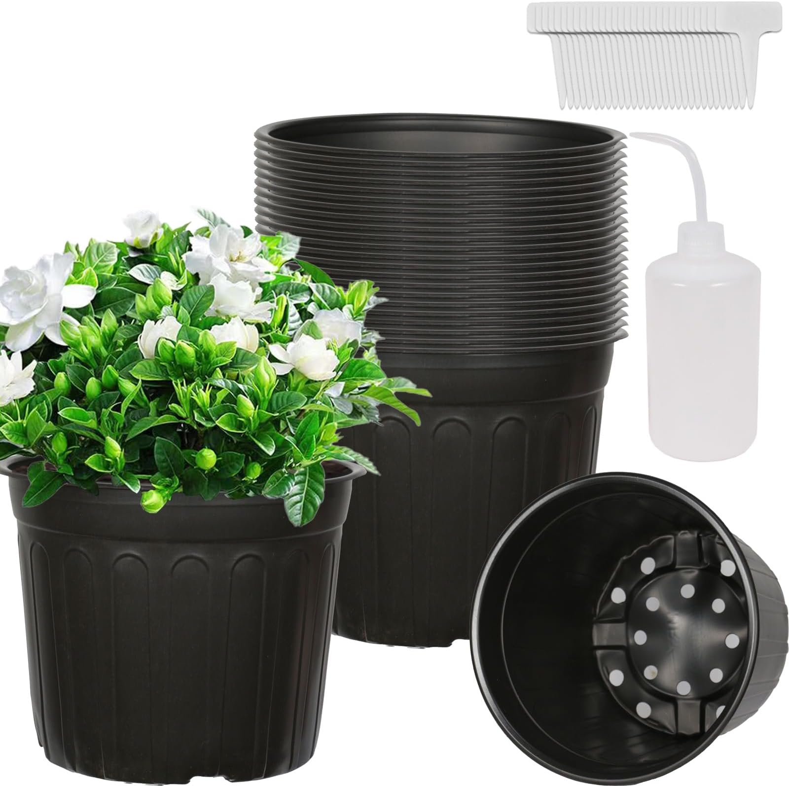Amazon.com: Starting Gardens 3 Gallon Nursery Pot, (Qty. 20), Full 3 ...