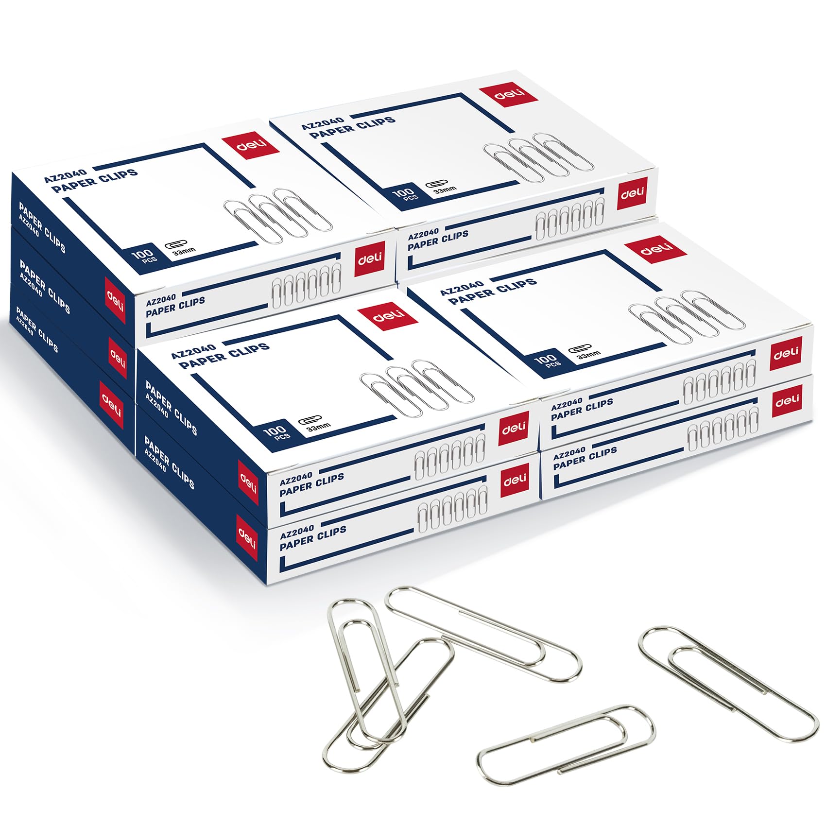 Snapklik.com : Deli #1 Smooth Paper Clips, 1000 Medium Paper Clips, 10 ...