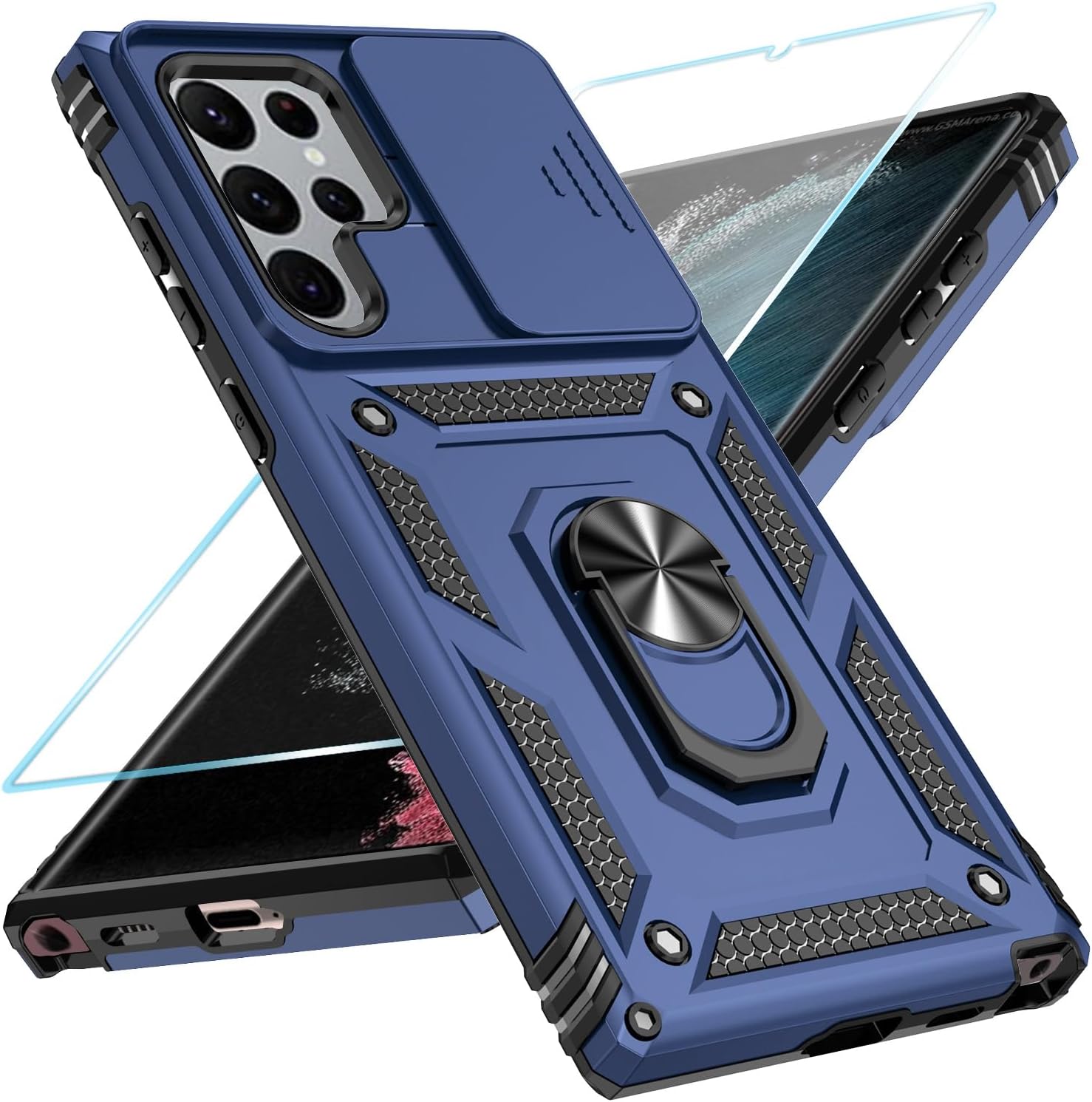 Amazon.com: Weycolor for Samsung Galaxy S22 Ultra Case with Camera Lens ...