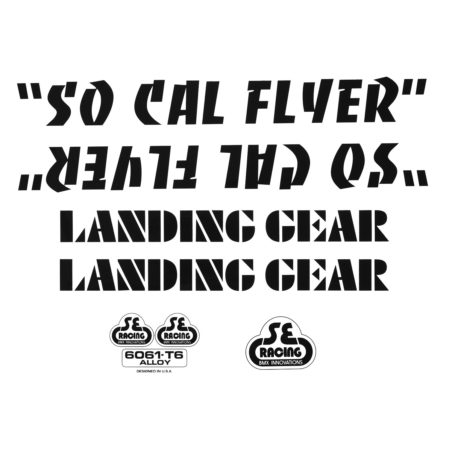 SE Bikes So Cal Flyer Decal Set