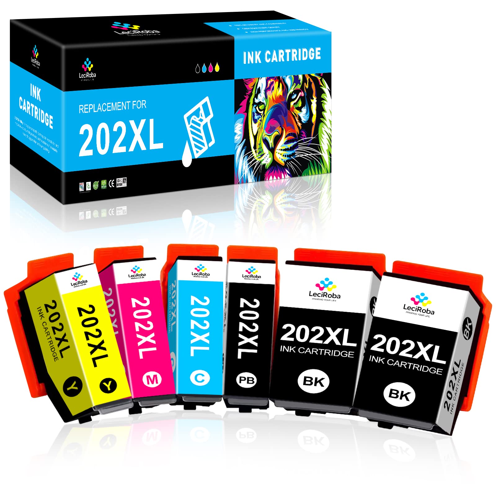 LeciRoba 202XL Ink Cartridges for Epson 202 Ink Cartridges for Epson ...