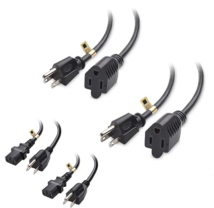 Amazon.com: Cable Matters 2-Pack UL Listed 13 Amps 3 Prong Power Cord ...