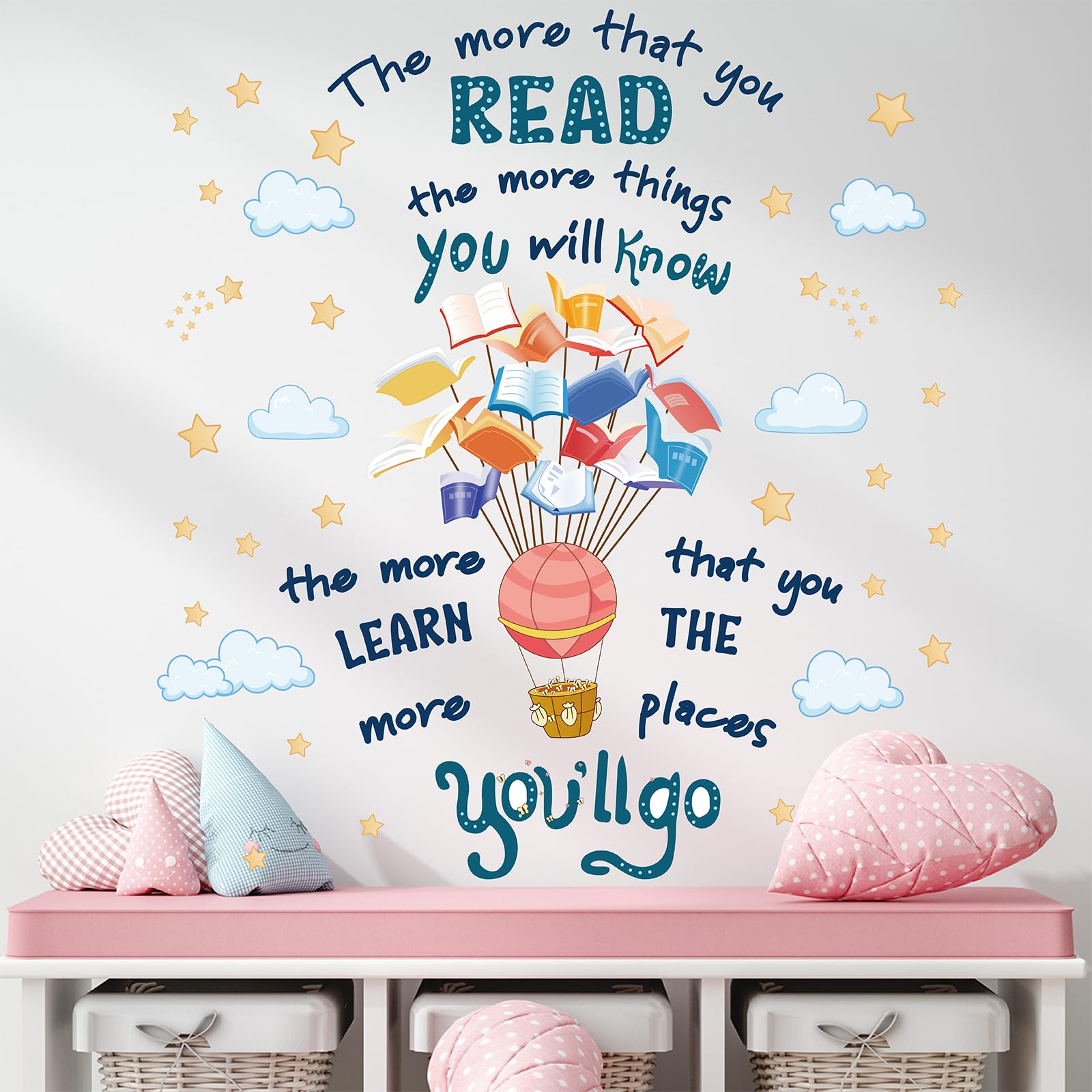 Reading Corner Wall Decals By Roommates Rmk5518gm 10 Home Library, Book ...