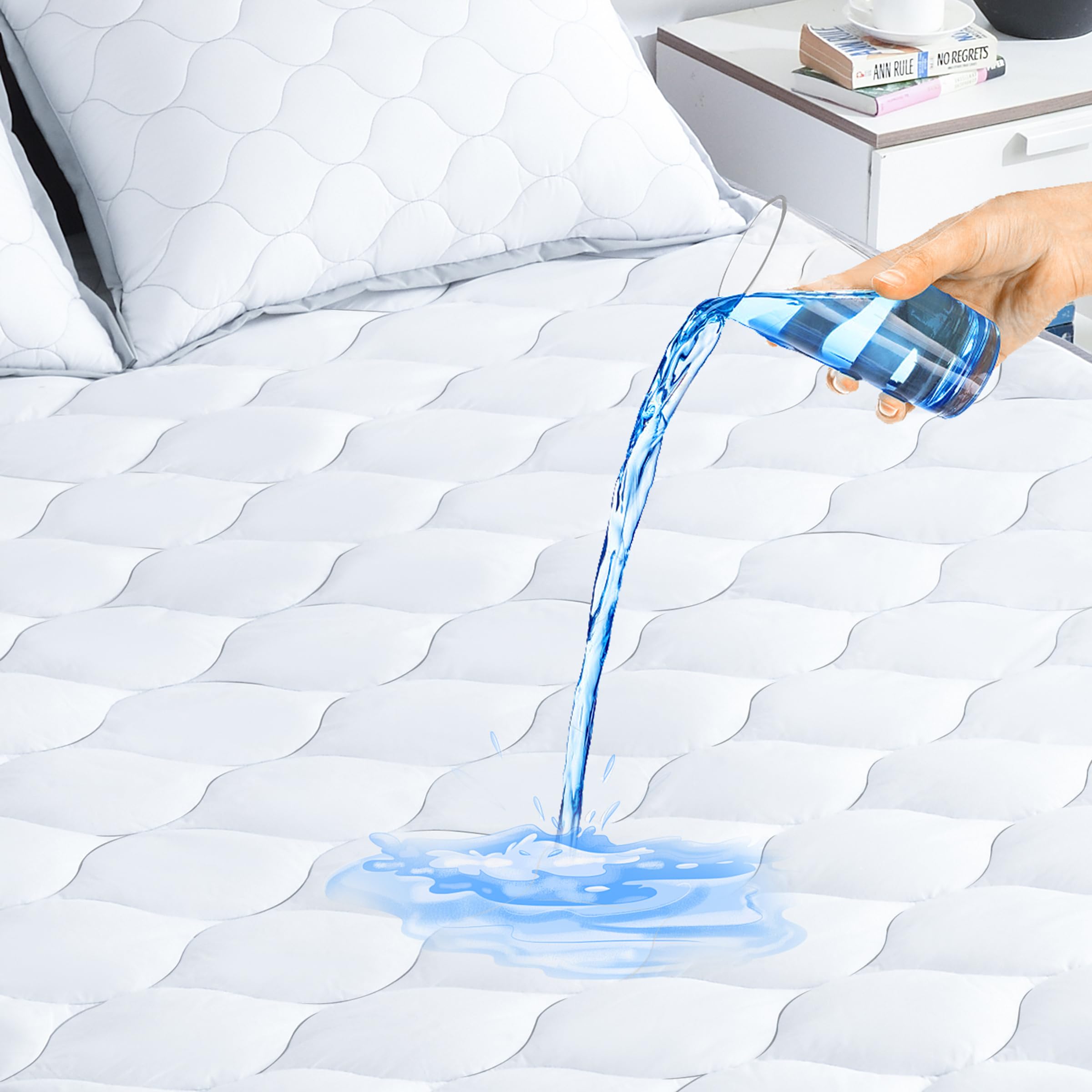 Amazon.com: Glaciman 100% Waterproof Mattress Protector Full Size, Soft ...