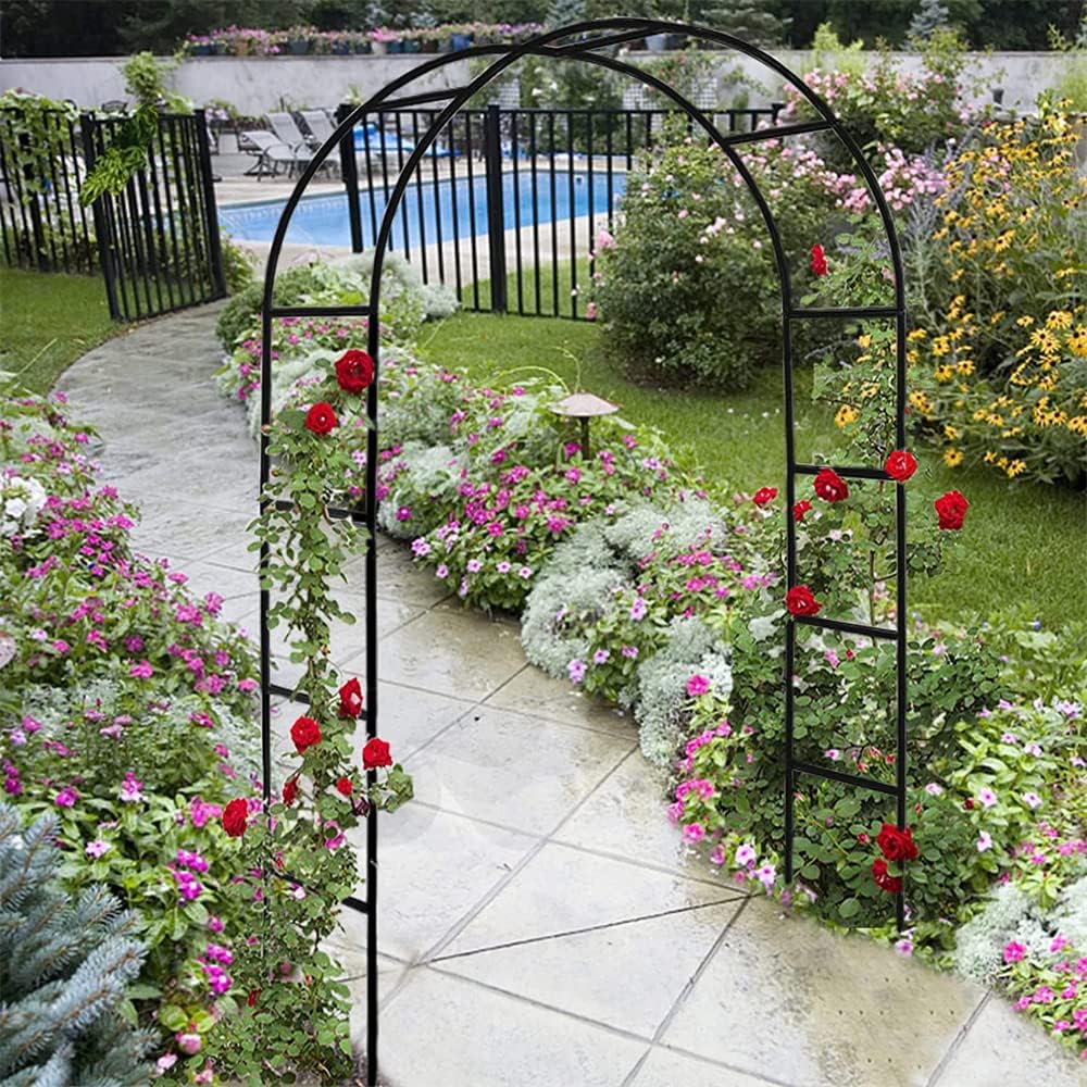 Amazon.com : Garden Arch Trellis,Metal Pergola Arbor, Wedding Arch ...